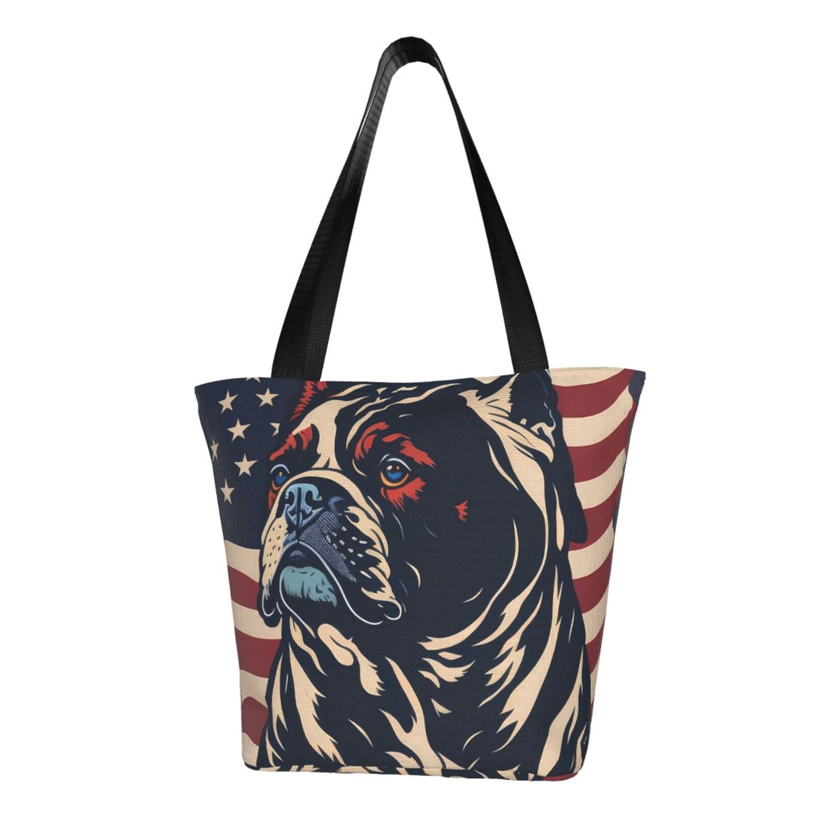 Easygdp Patriotic Bulldog Art Shoulder Bags for Women,Crossbody Bags ...