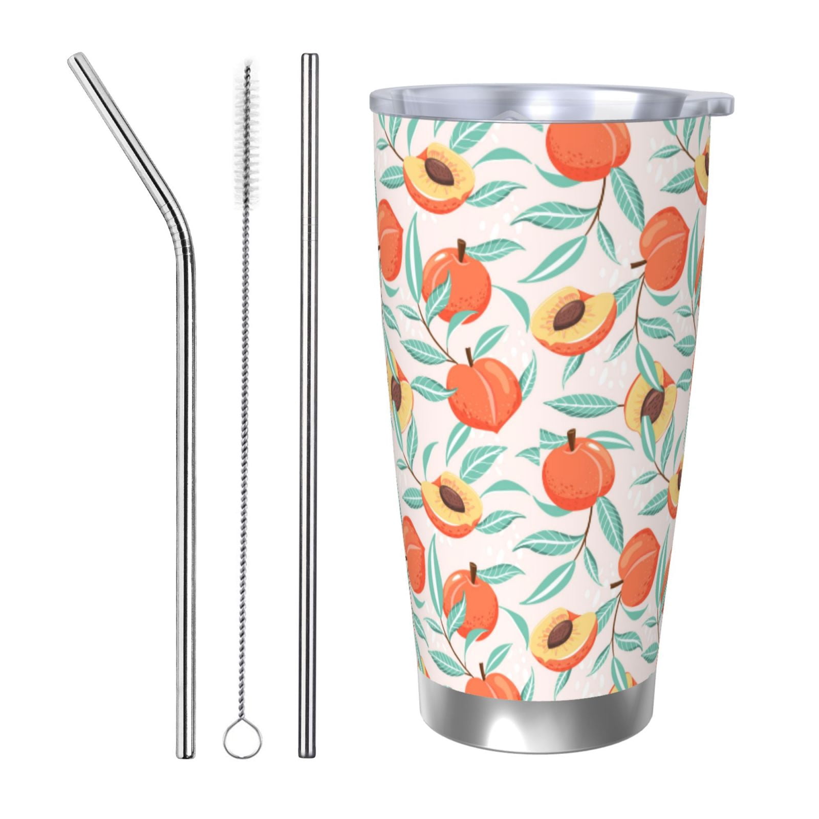 Easygdp Peach 20oz Stainless Steel Vacuum Insulated Double Wall Travel ...