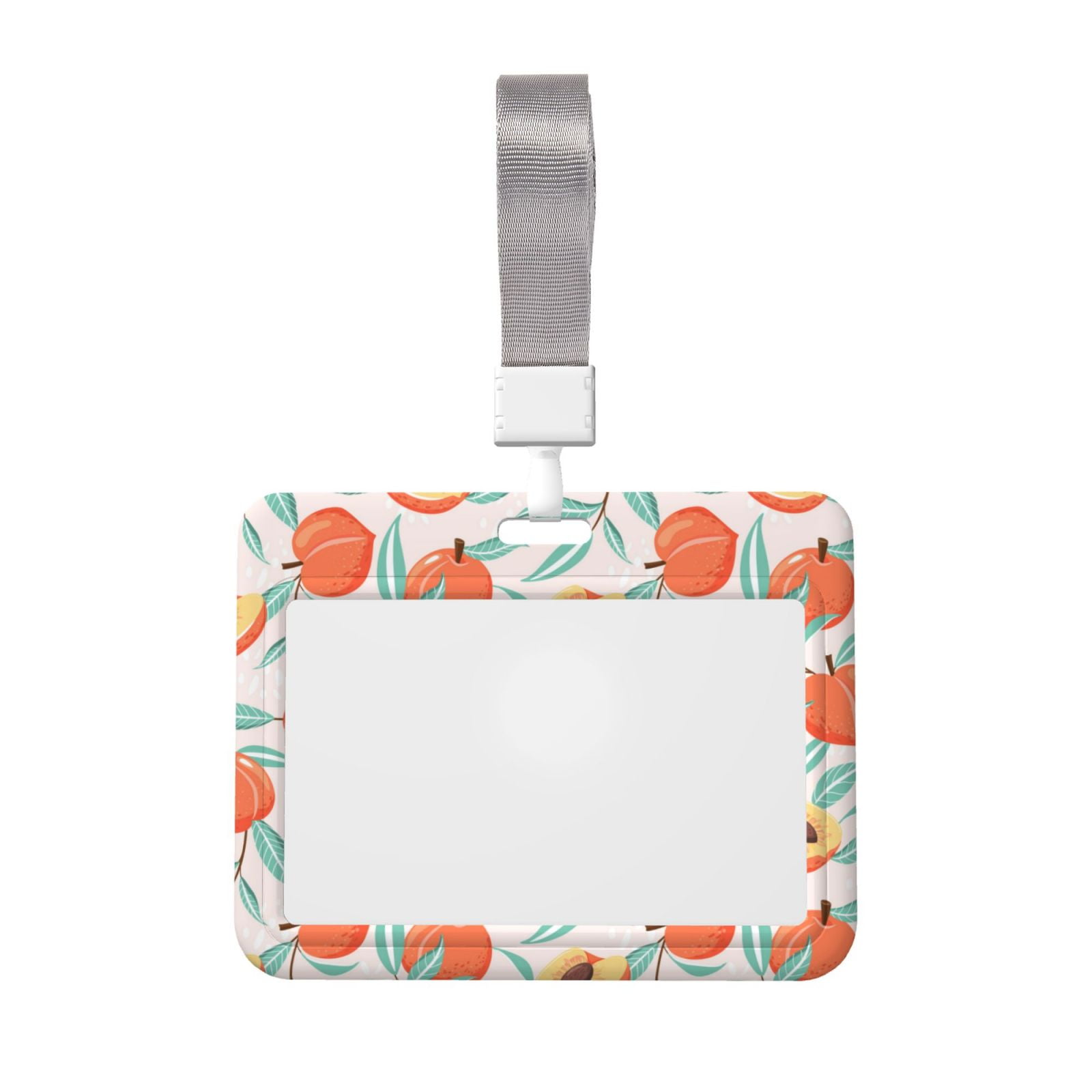 Easygdp Peach Card Badge Holder Work Badge Sleeve for Office, School ...