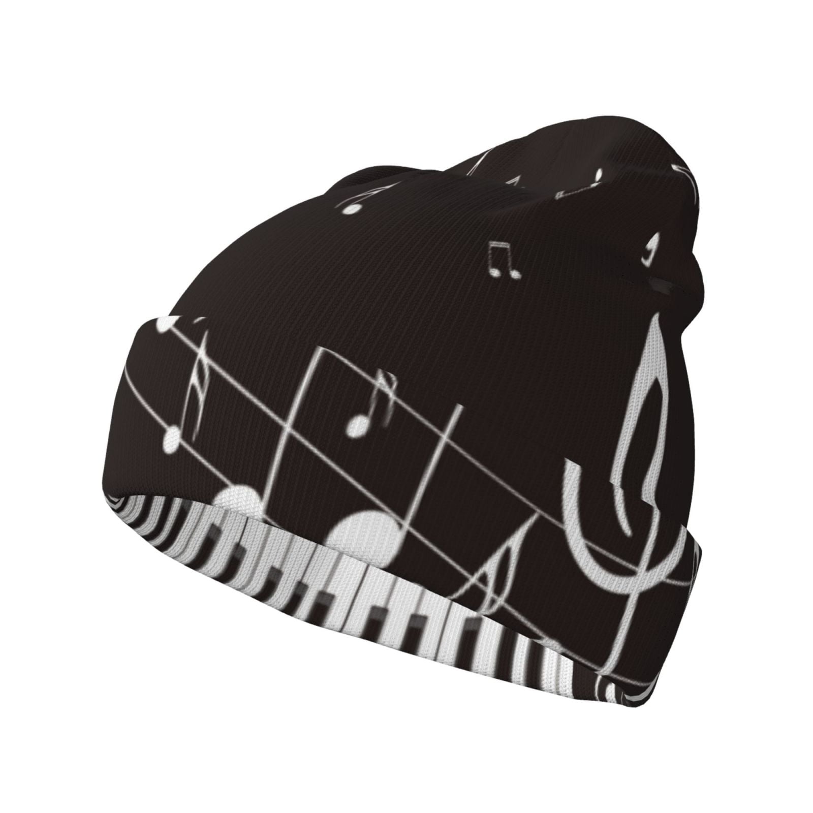 Easygdp Piano Keys With Musical Notes Winter Beanie for Men Women ...