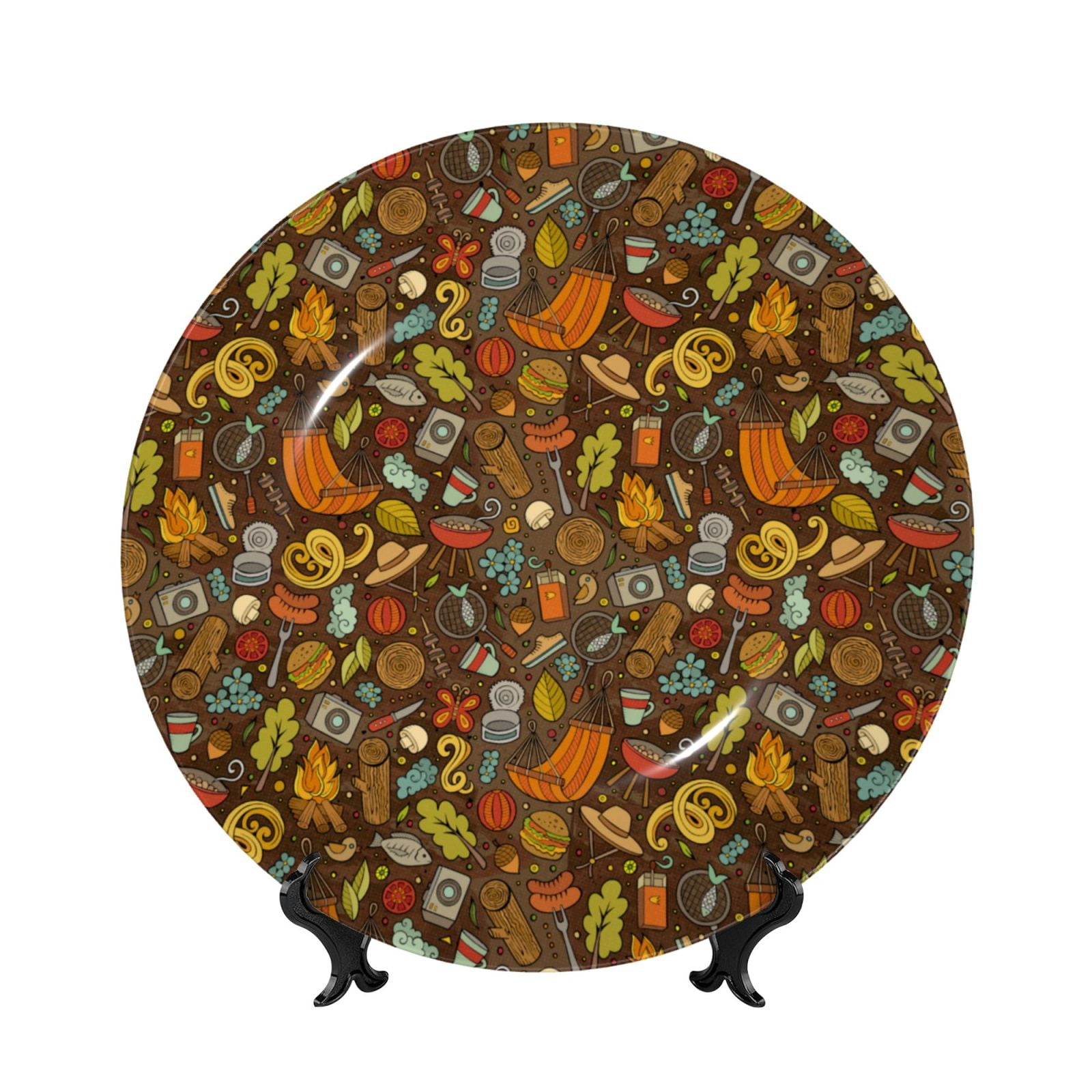Easygdp Picnic Bone China Decorative Plate Ceramic Dinner Plates Art ...