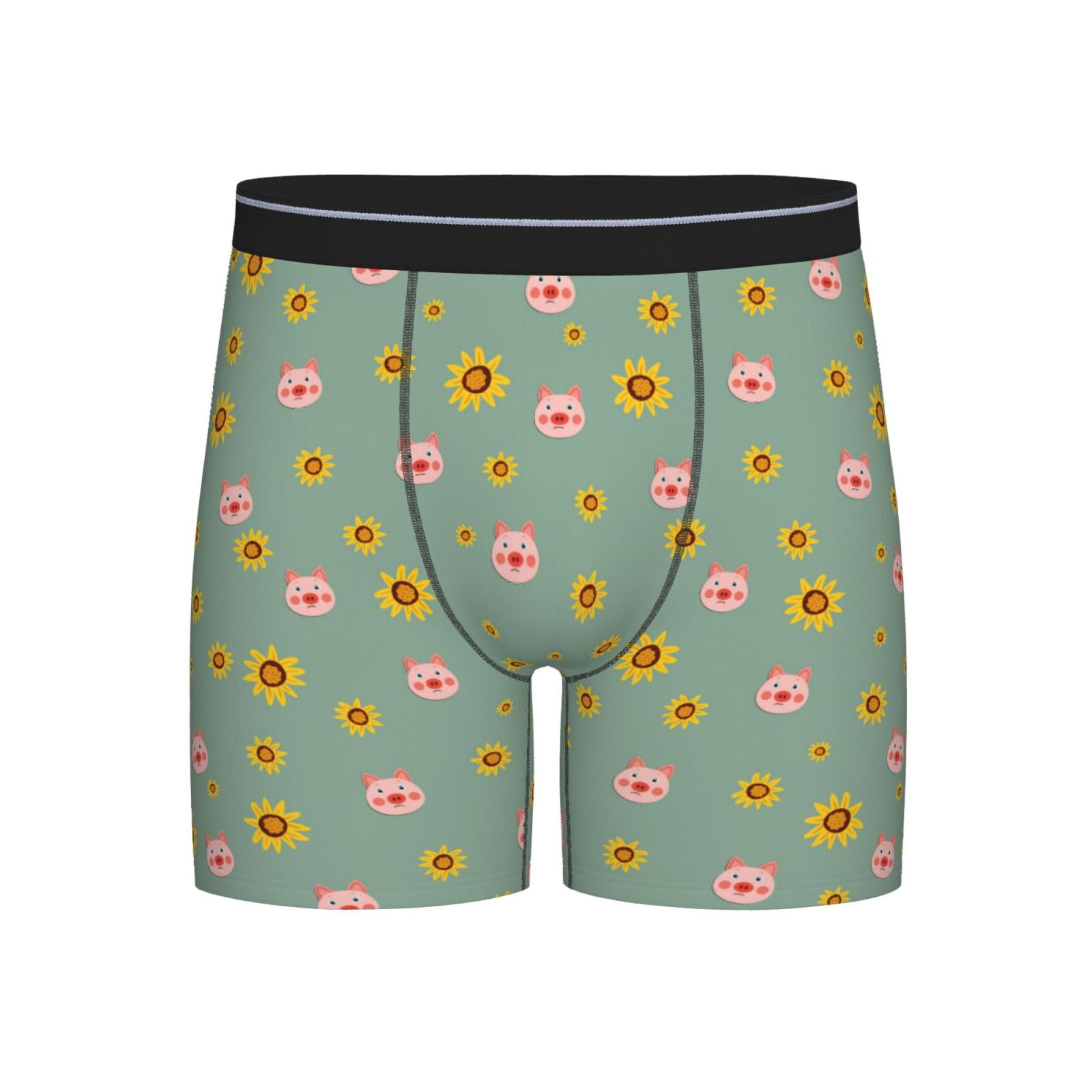 Easygdp Pig Face With Sunflower Men's Boxer Briefs Men’s Underwear ...