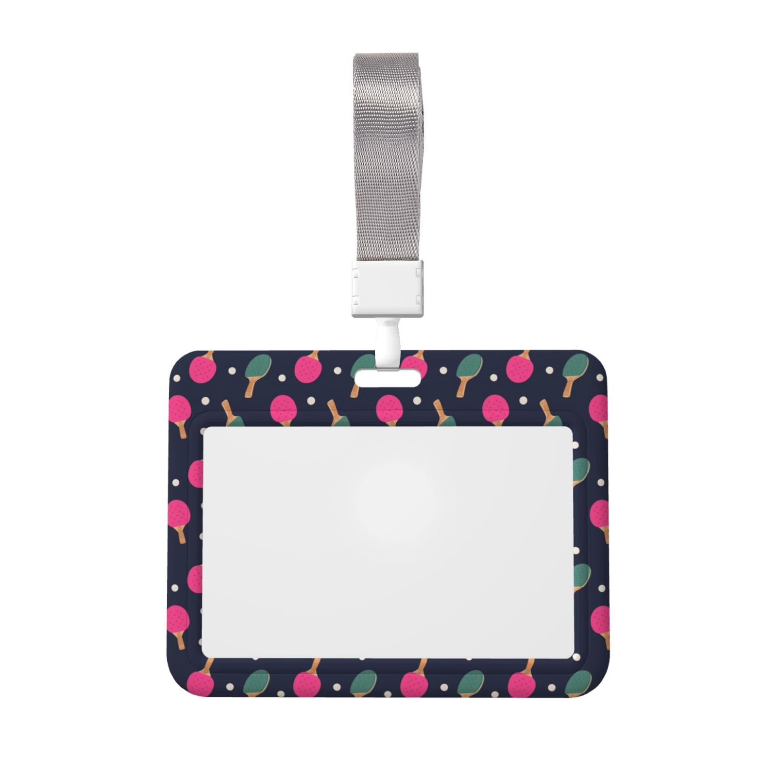 Easygdp Ping Pong Rackets And Balls Card Badge Holder Work Badge Sleeve ...