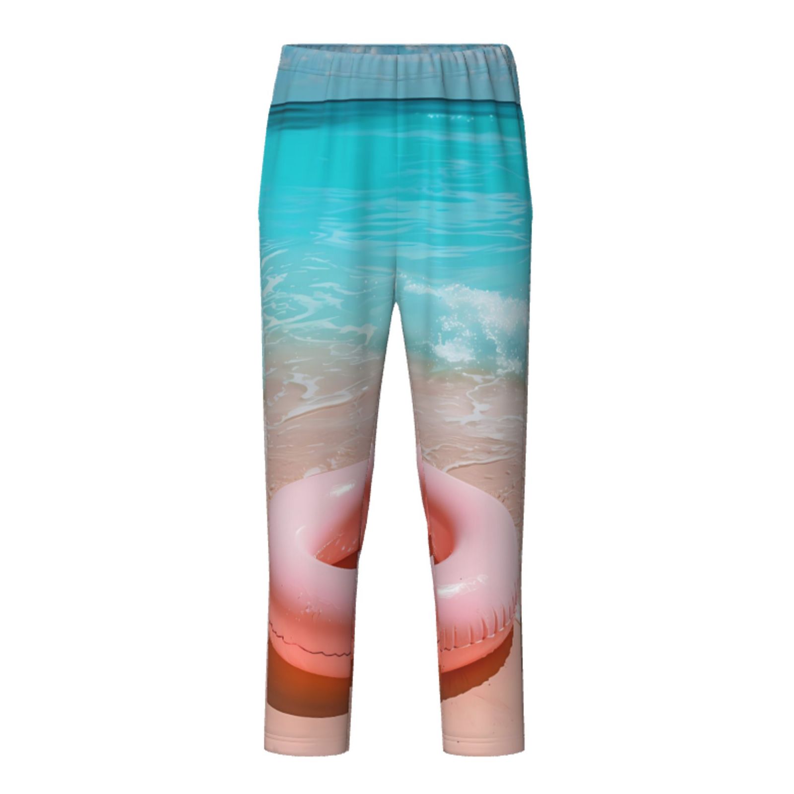Easygdp Pink Float Ring On Beach Boys Girls Pajama Pants Long Sleep ...