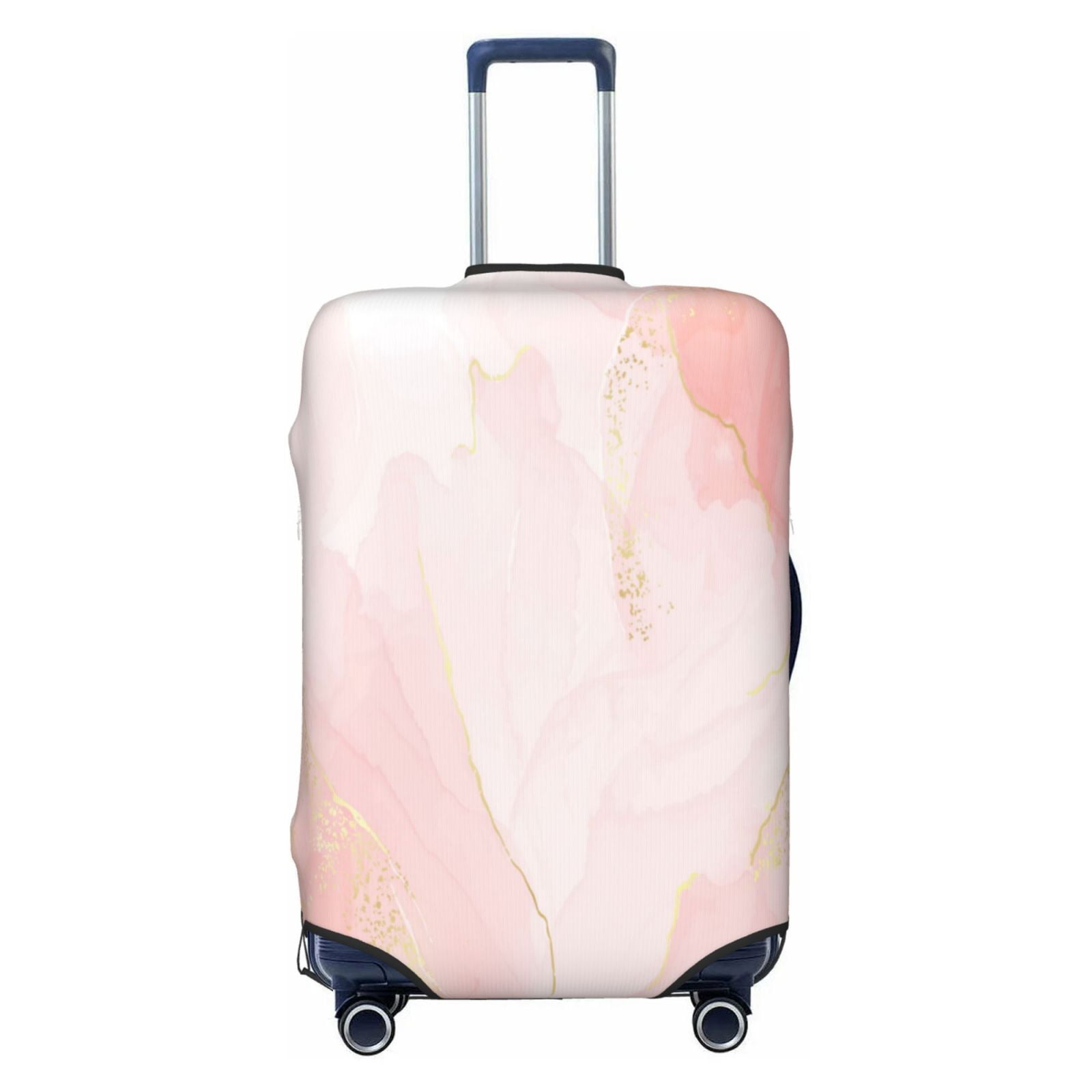 Easygdp Pink Marble Print Elastic and Washable Suitcase Protective ...