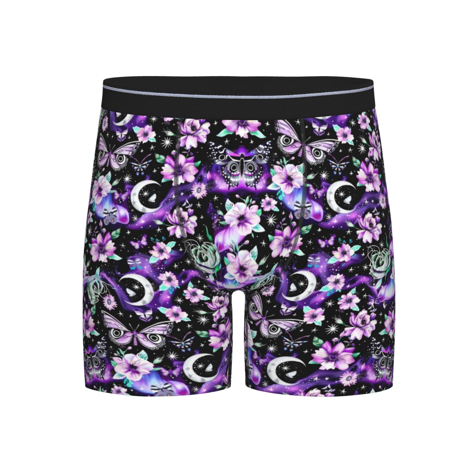 Easygdp Pink purple rainbow flower butterfly Men's Boxer Briefs Men’s ...