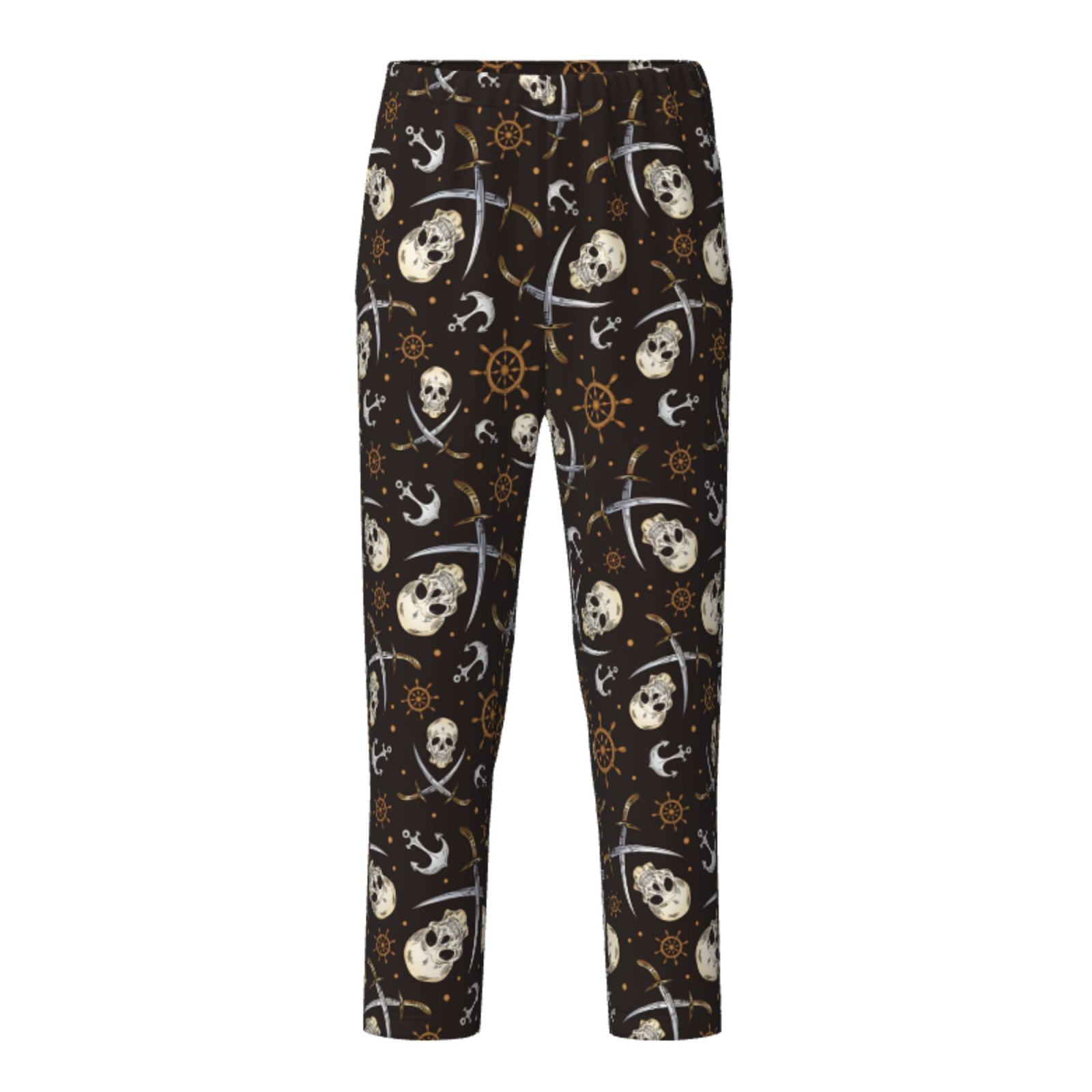 Easygdp Pirate Skulls Boys Girls Pajama Pants Long Sleep Pants Waist ...