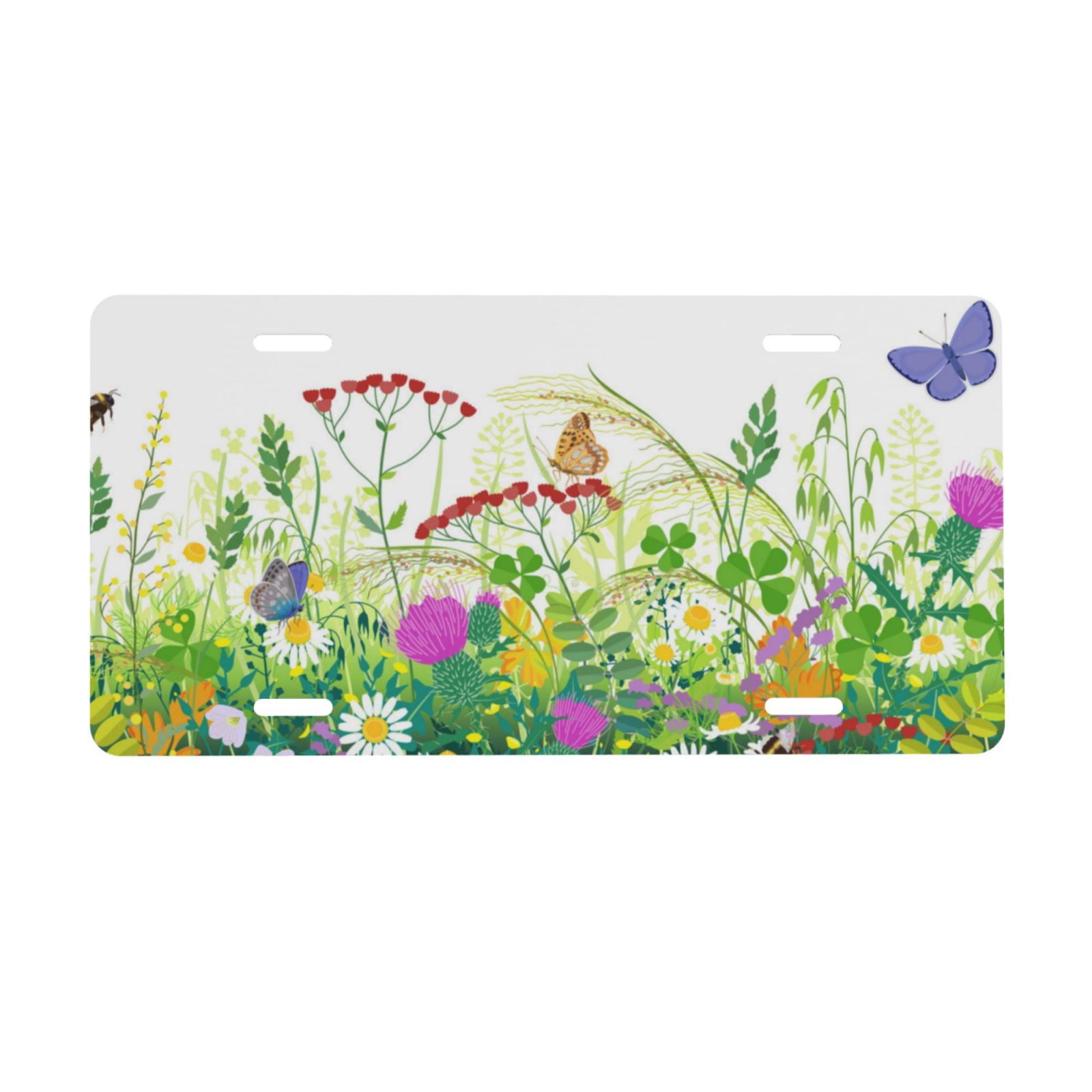 Easygdp Plants and Insects License Plate Car Front License Plate Car ...