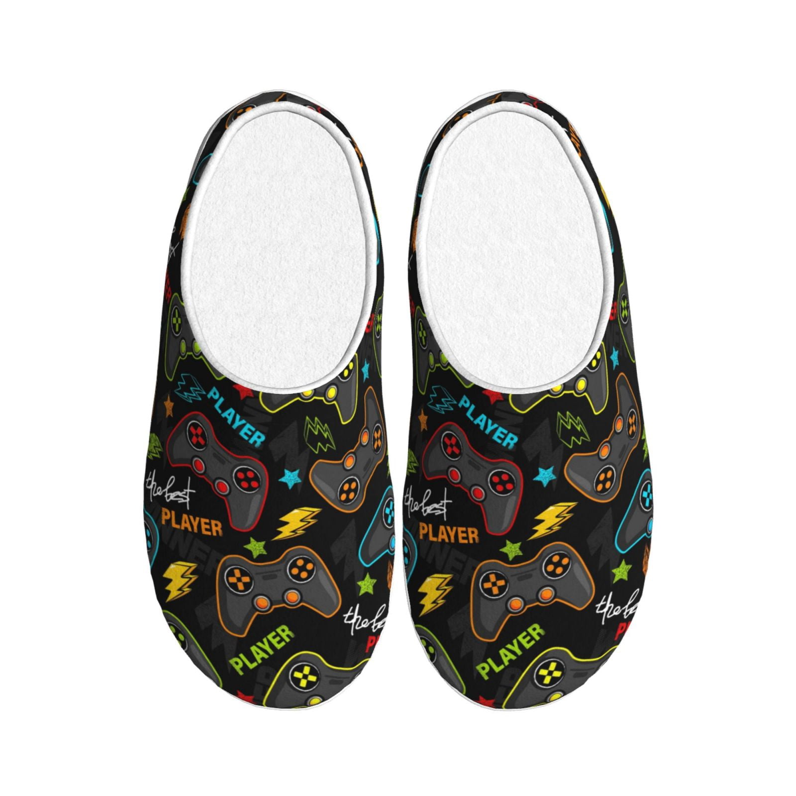 Easygdp Play Game3 Slippers for Women Mens Winter Warm Home Slippers ...