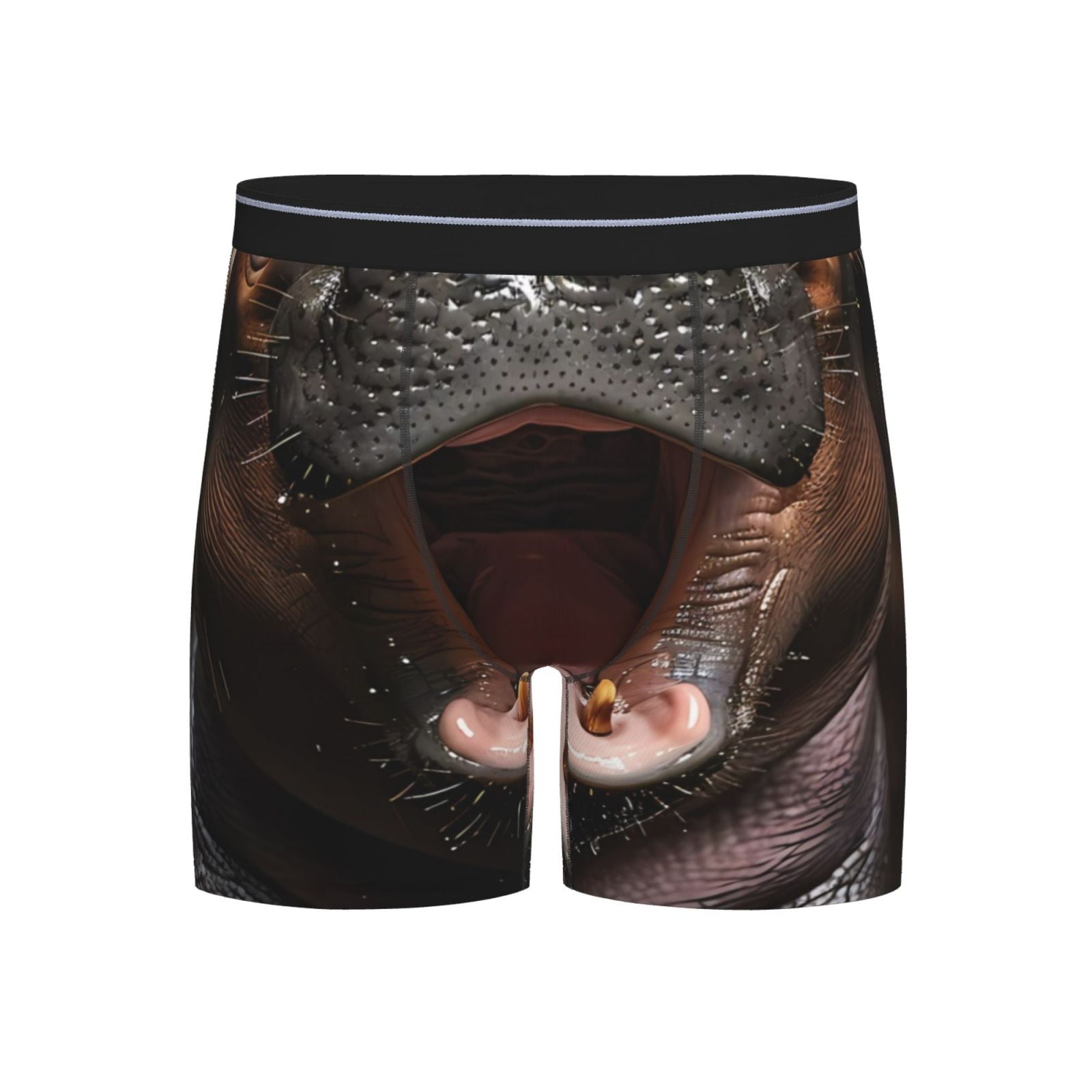 Easygdp Playful Baby Hippo Splash Men's Boxer Briefs Men’s Underwear ...