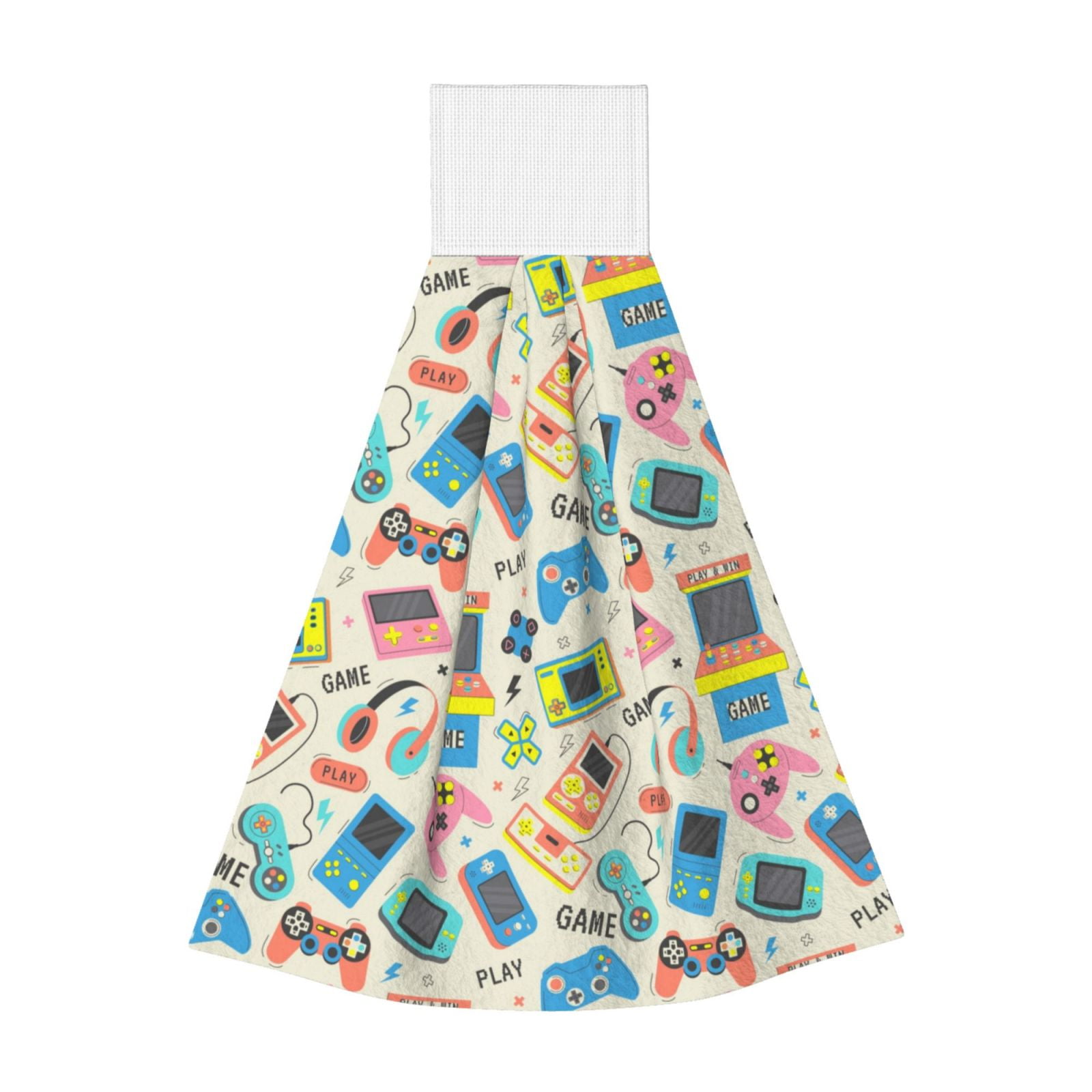 Easygdp Playing Video Games Kitchen Hand Towels Hanging Tie Towels Fast ...