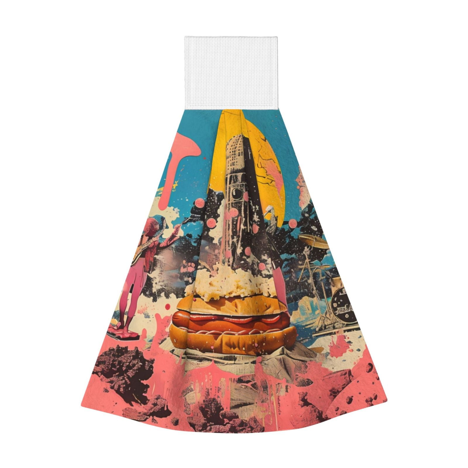 Easygdp Psychedelic Band Hotdog Art Kitchen Hand Towels Hanging Tie ...