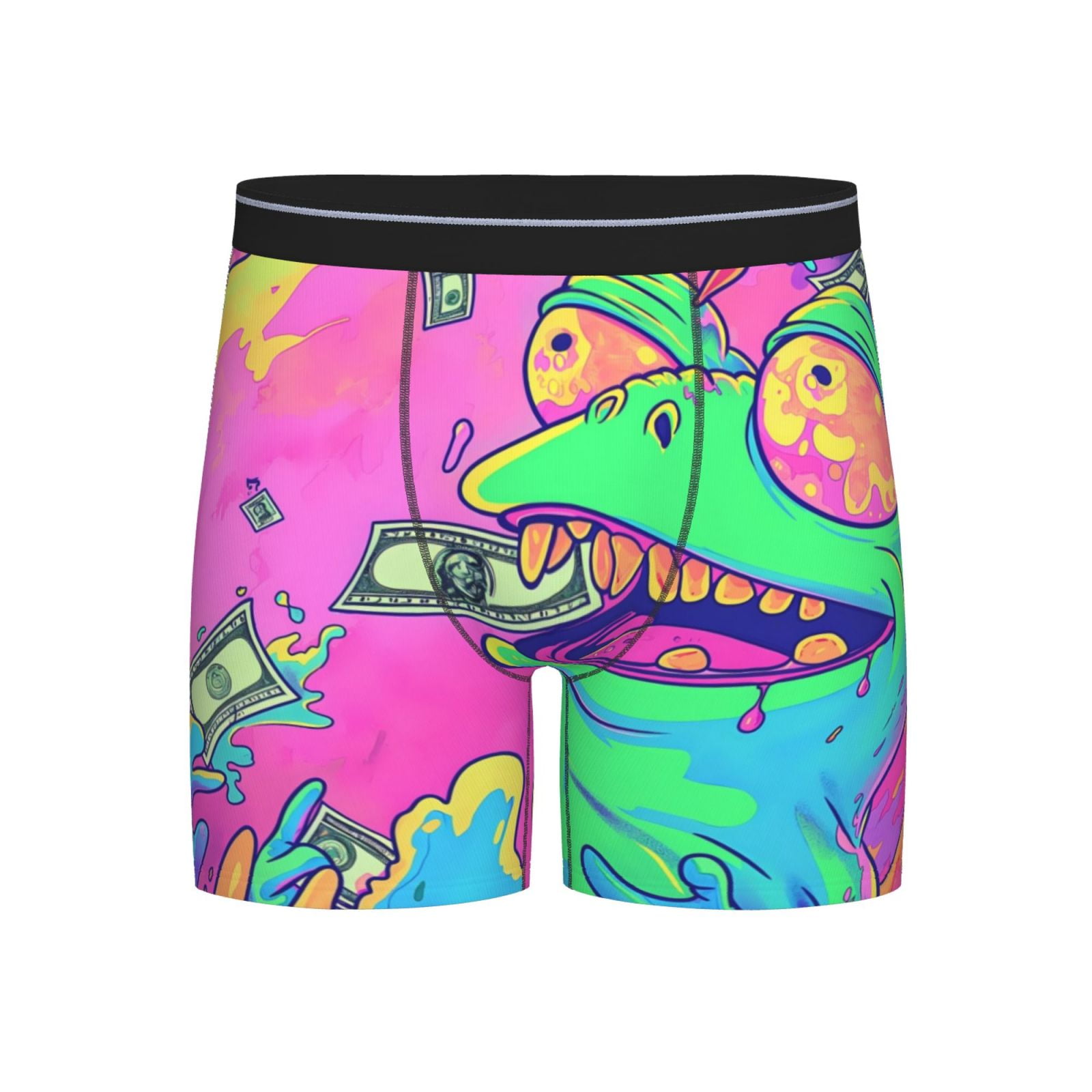 Easygdp Psychedelic Cartoon Frog Men's Boxer Briefs Men’s Underwear ...