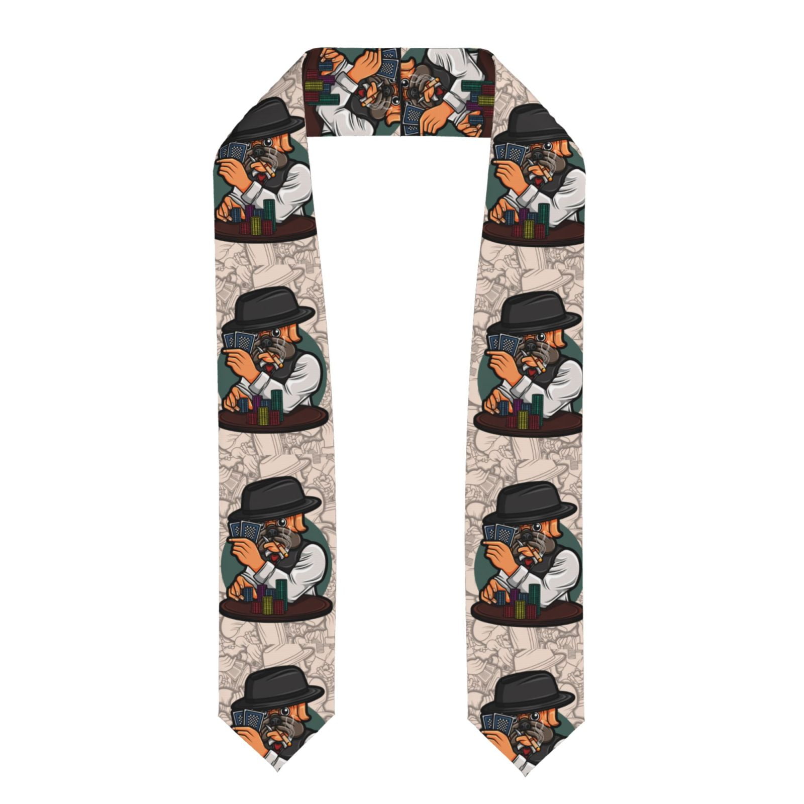 Easygdp Pug Dog Unisex Adult Graduation Stole Shawl 36" Long for ...