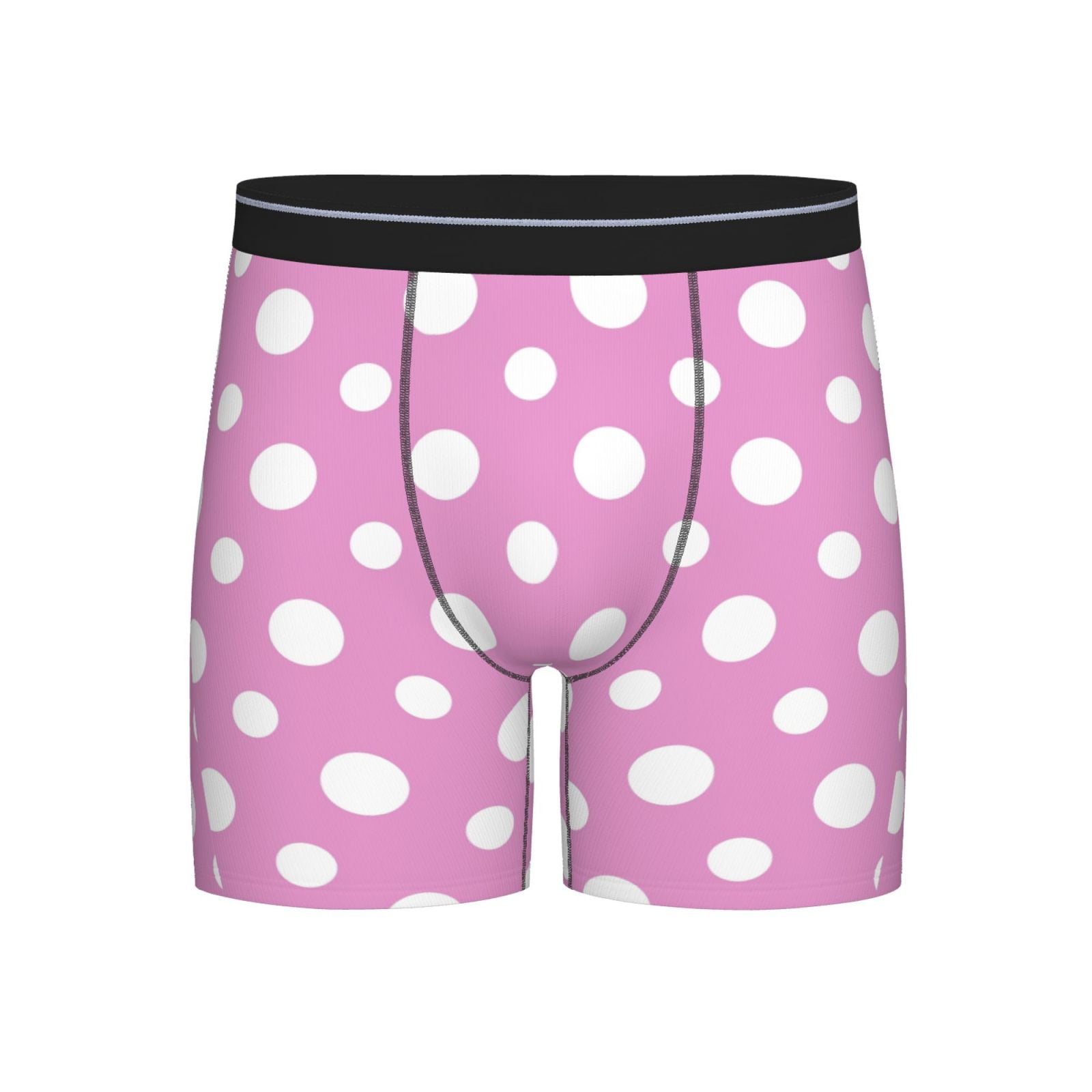 Easygdp Purple And White Polka Dot Men's Boxer Briefs Men’s Underwear ...