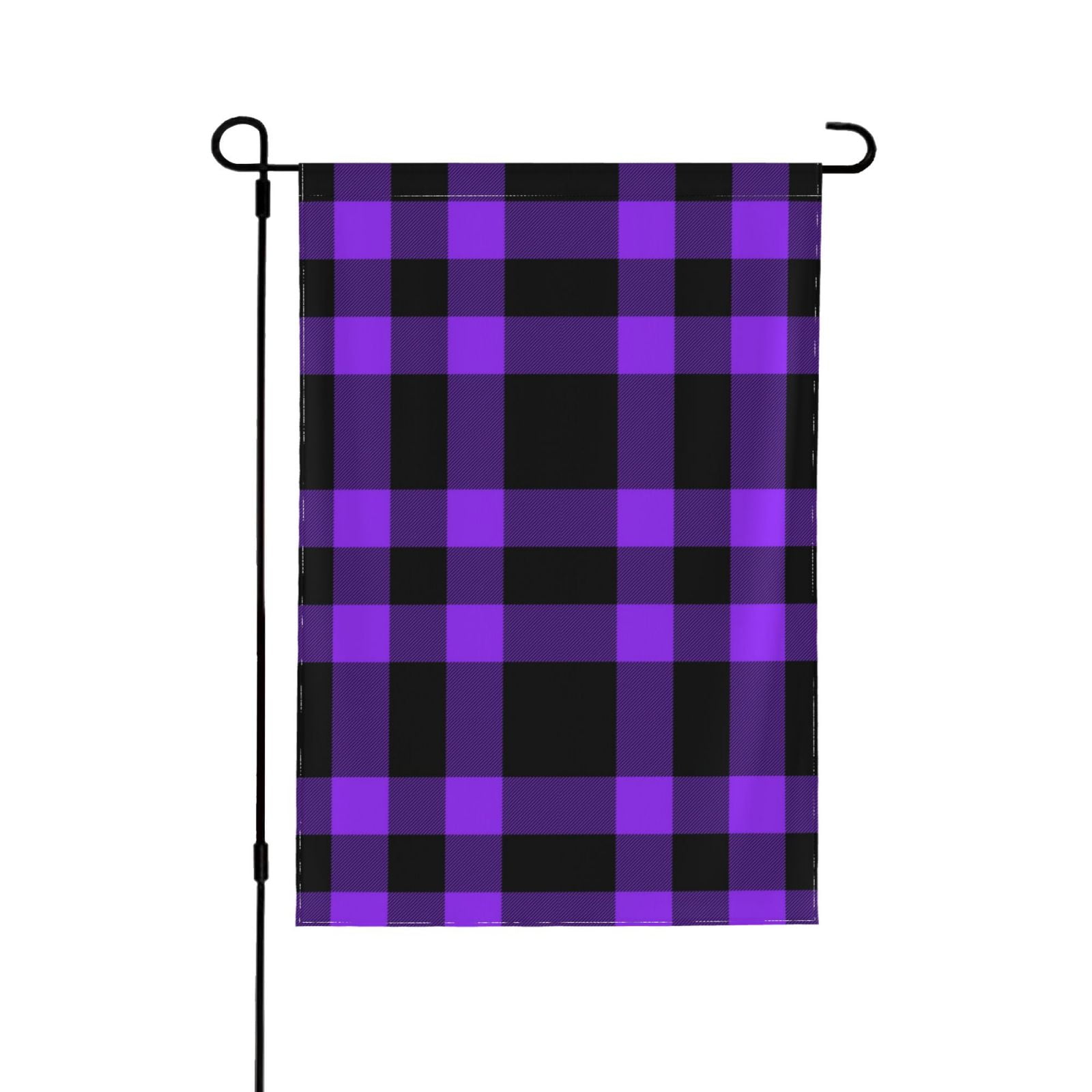 Easygdp Purple Buffalo Plaid Garden Flag Yard Flag Welcome Flag, Double ...