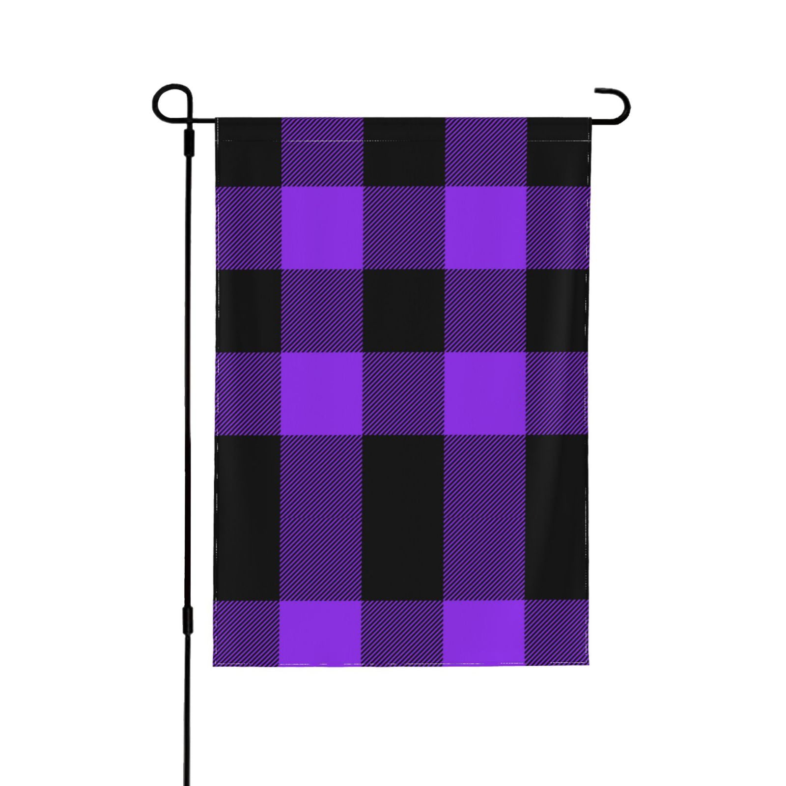 Easygdp Purple Buffalo Plaid Garden Flag Yard Flag Welcome Flag, Double ...