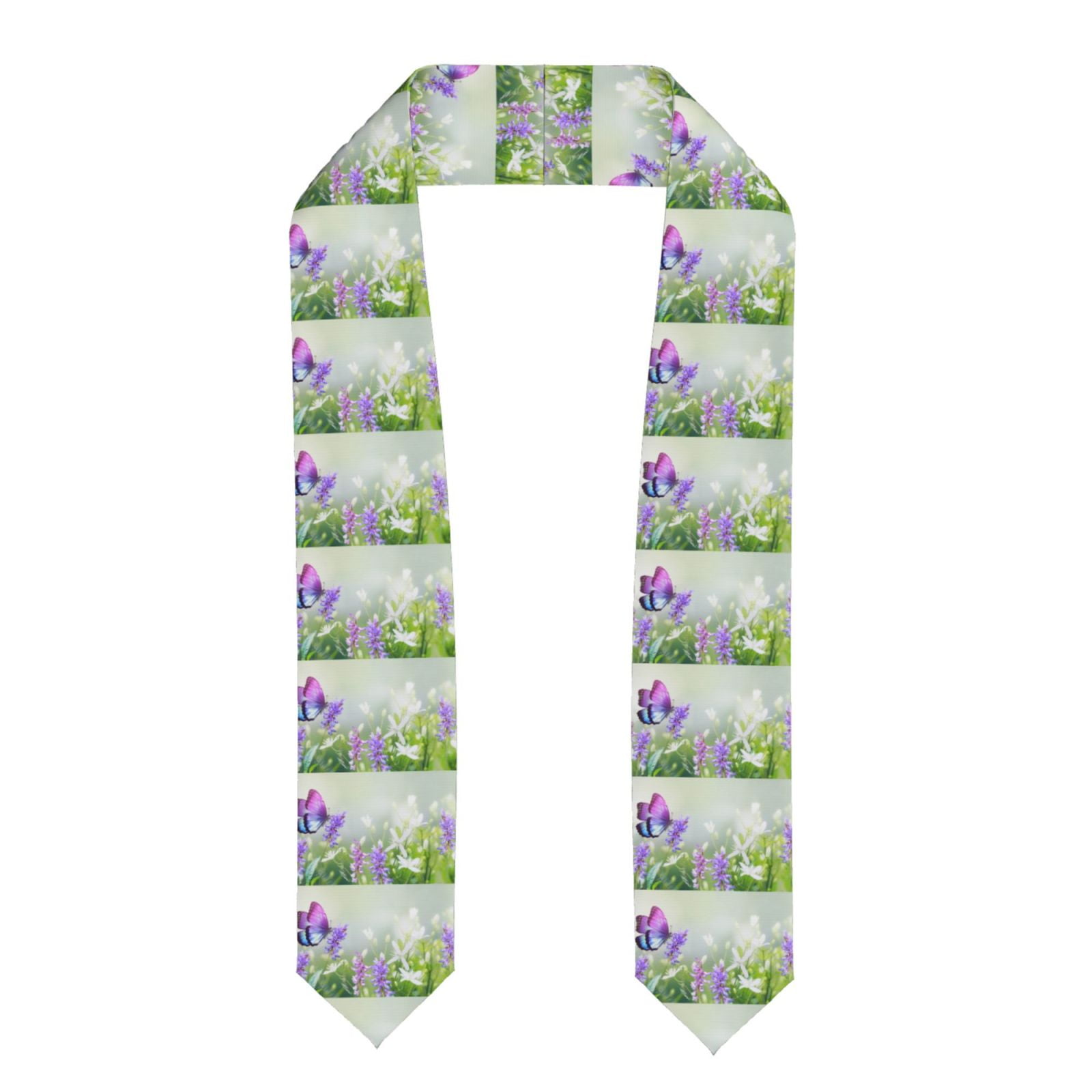 Easygdp Purple Butterfly On Wild Unisex Adult Graduation Stole Shawl 36 ...