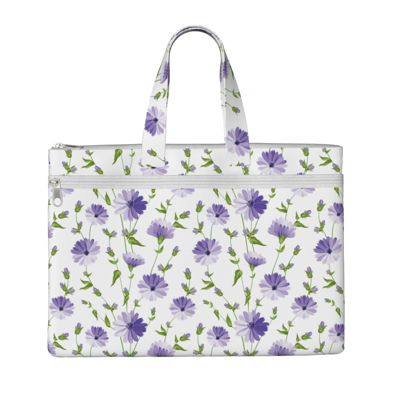 Easygdp Purple Chicory Canvas Document Bag File Bag Handle Business ...