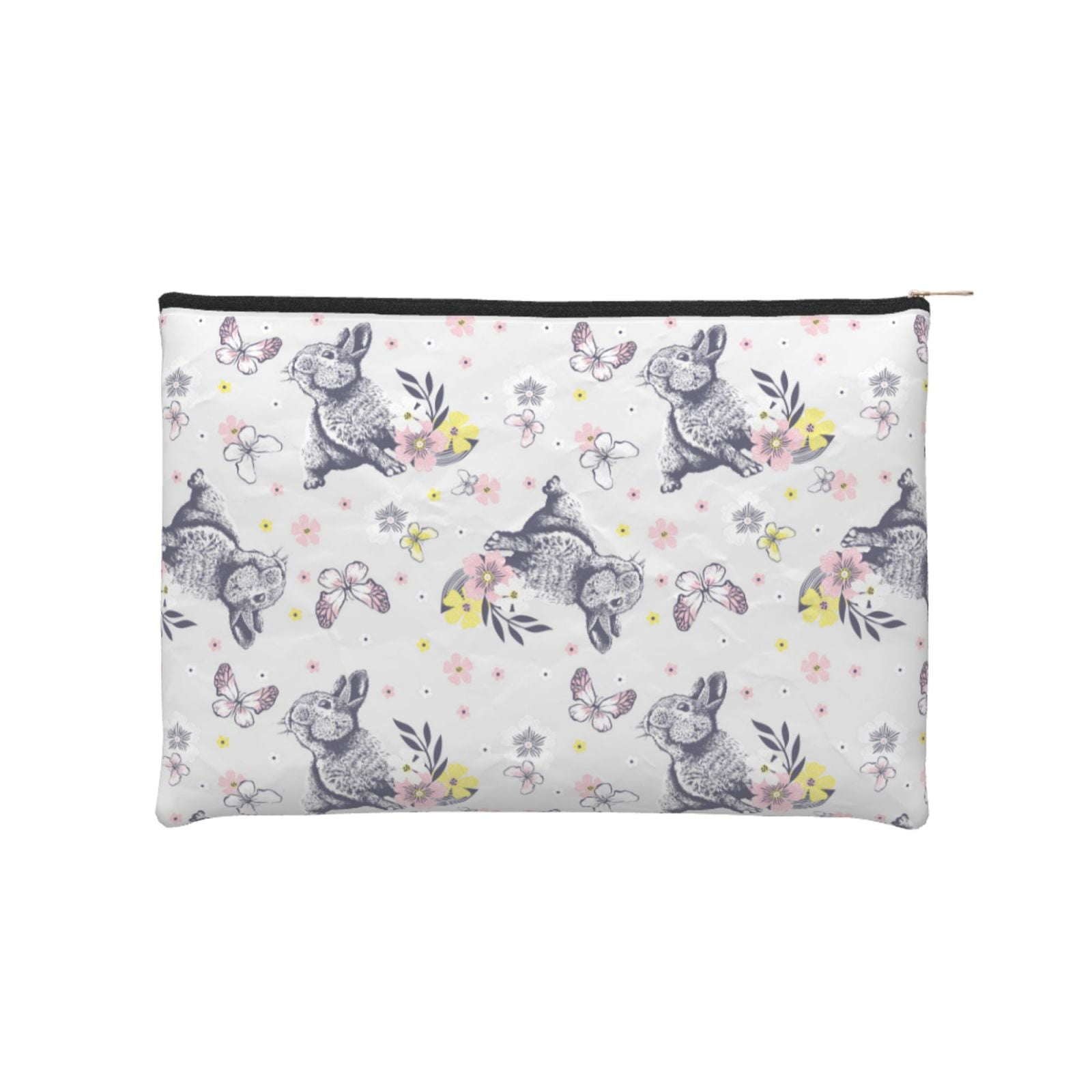 Easygdp Rabbit And Butterfly Makeup Bag Toiletry Bag Canvas Makeup Bags ...