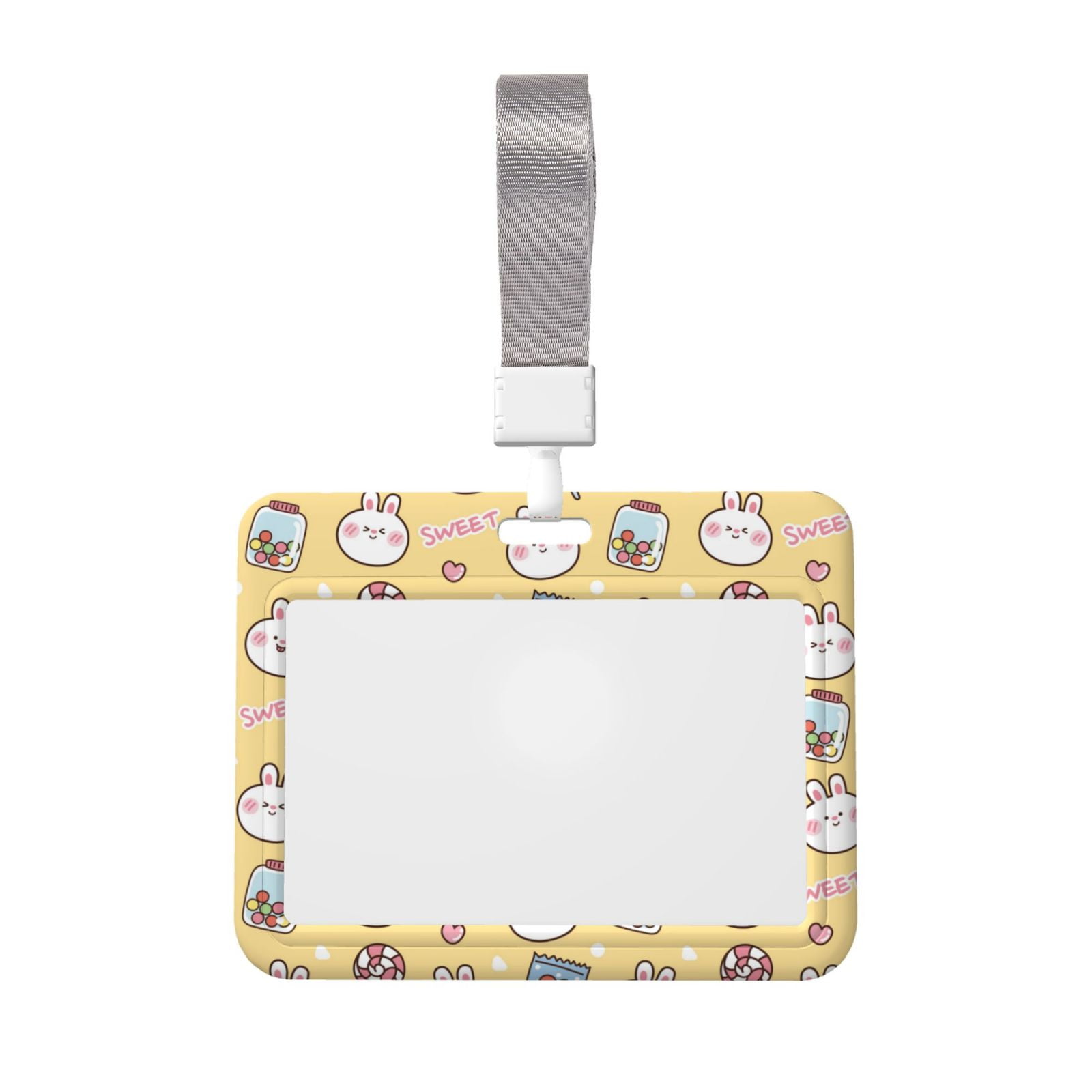 Easygdp Rabbit And Candy Card Badge Holder Work Badge Sleeve for Office ...
