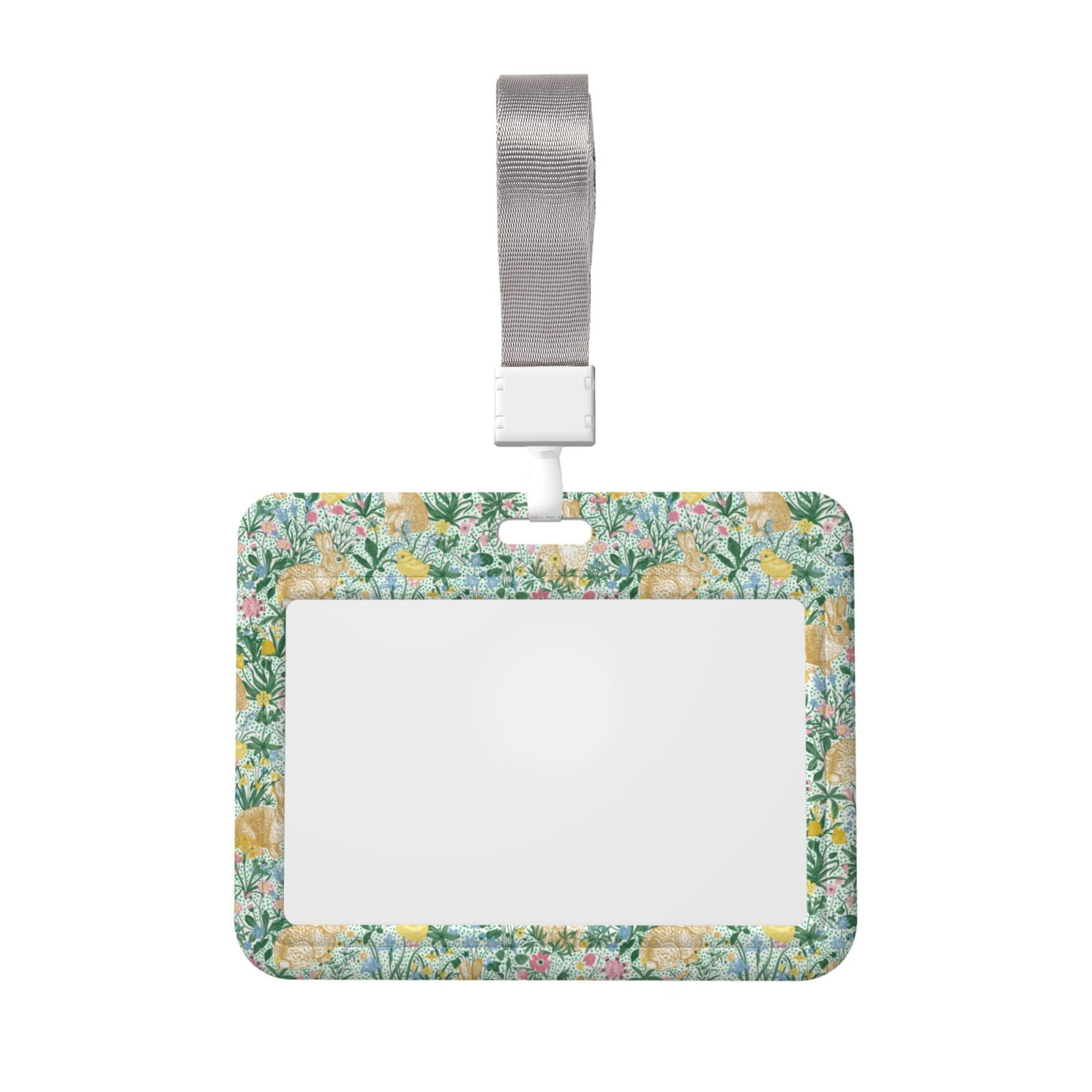 Easygdp Rabbit And Chick Card Badge Holder Work Badge Sleeve for Office ...