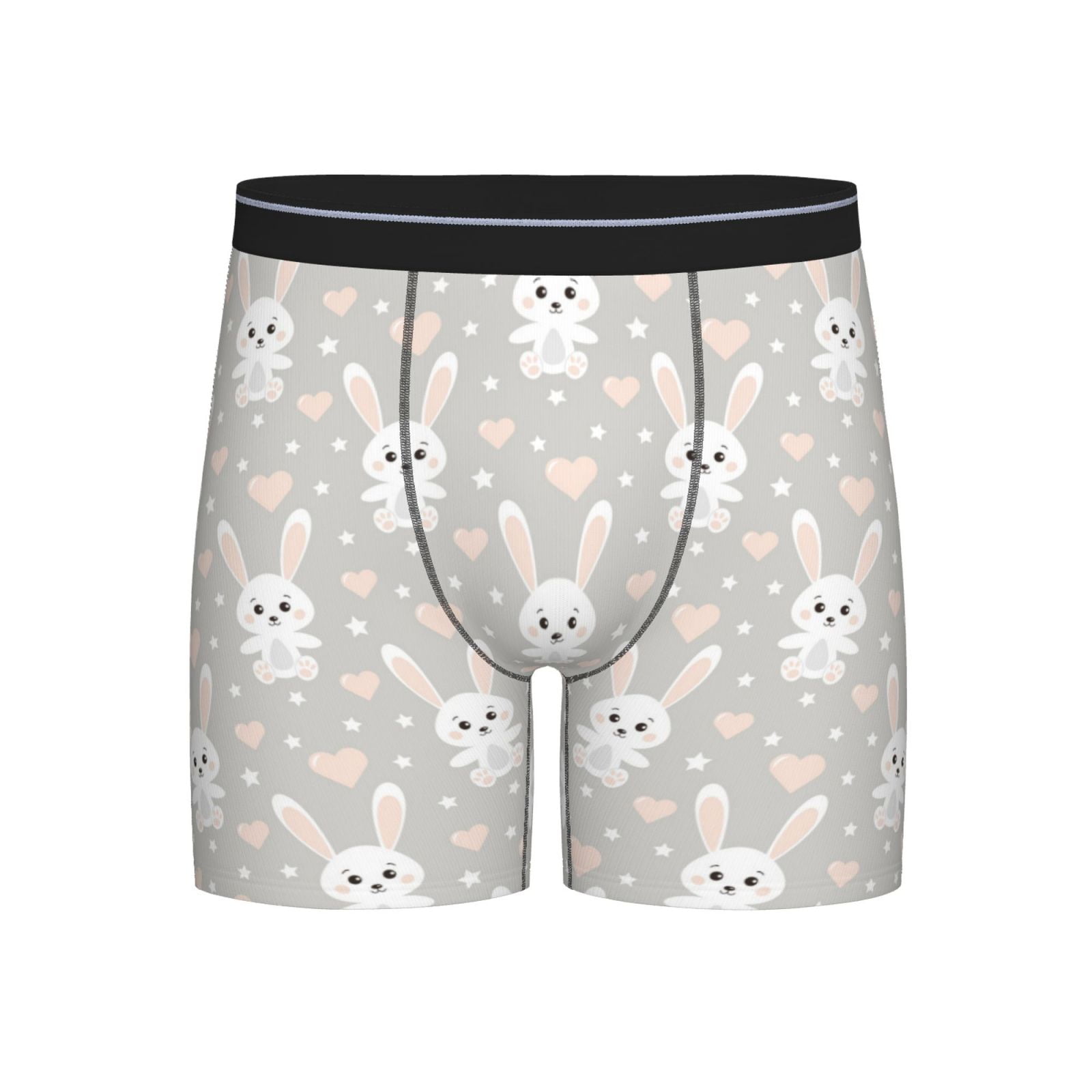 Easygdp Rabbit And Heart Men's Boxer Briefs Men’s Underwear Boxer ...