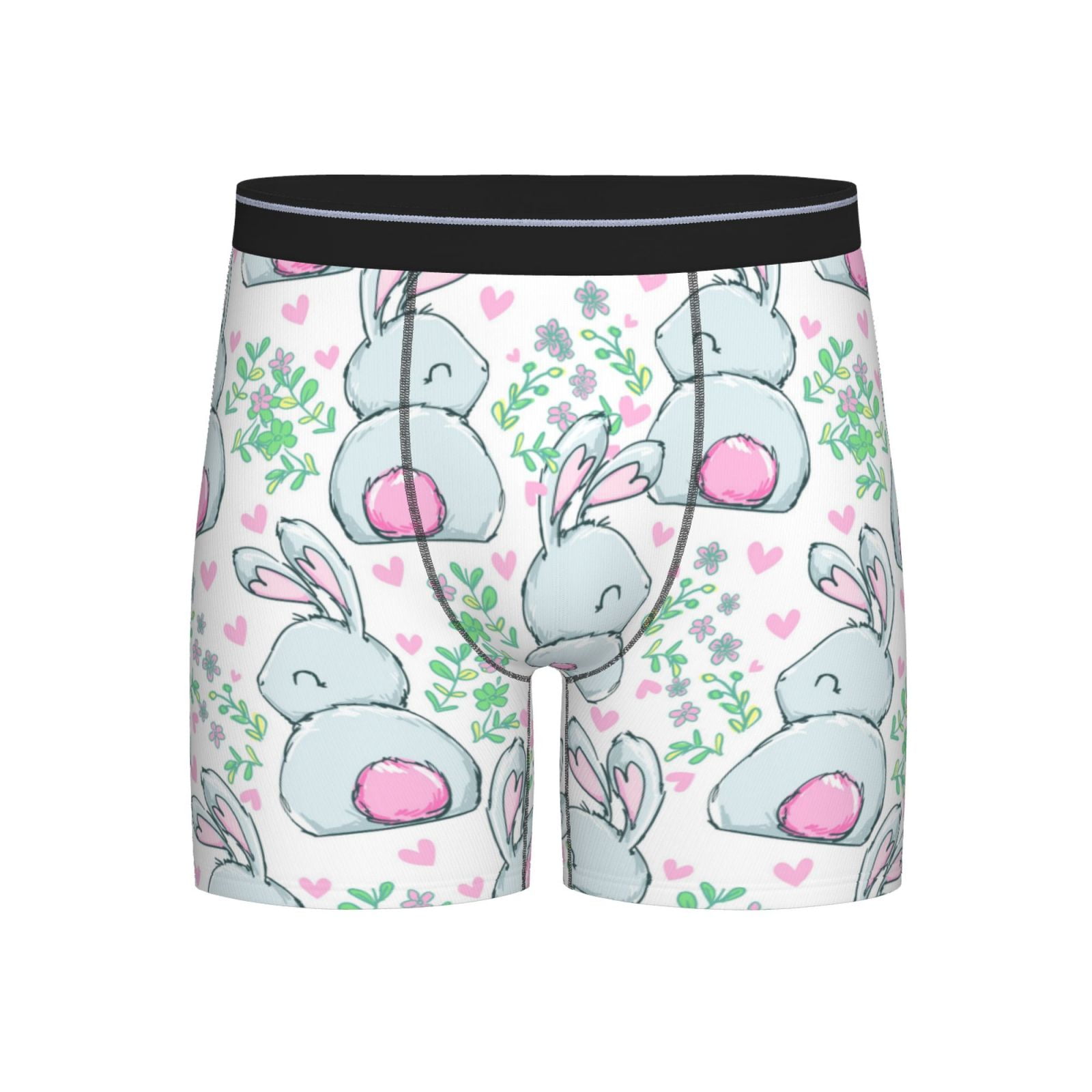 Easygdp Rabbit Back View Men's Boxer Briefs Men’s Underwear Boxer ...