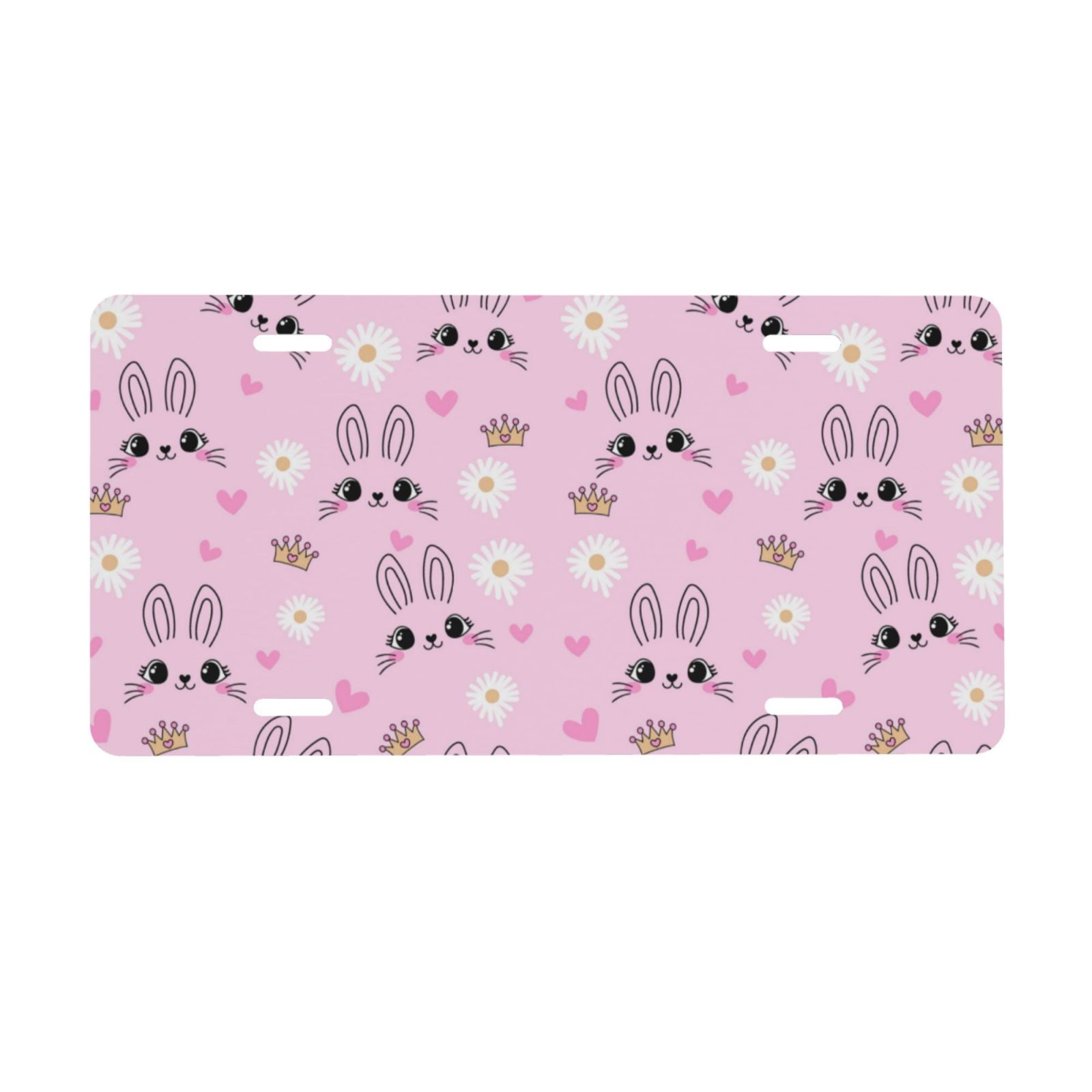 Easygdp Rabbit Face License Plate Car Front License Plate Car ...