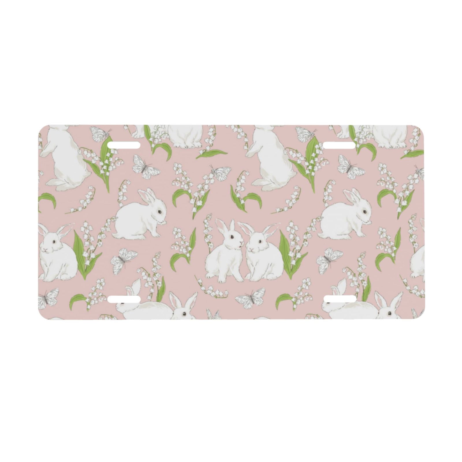 Easygdp Rabbit License Plate Car Front License Plate Car Decoration Car ...