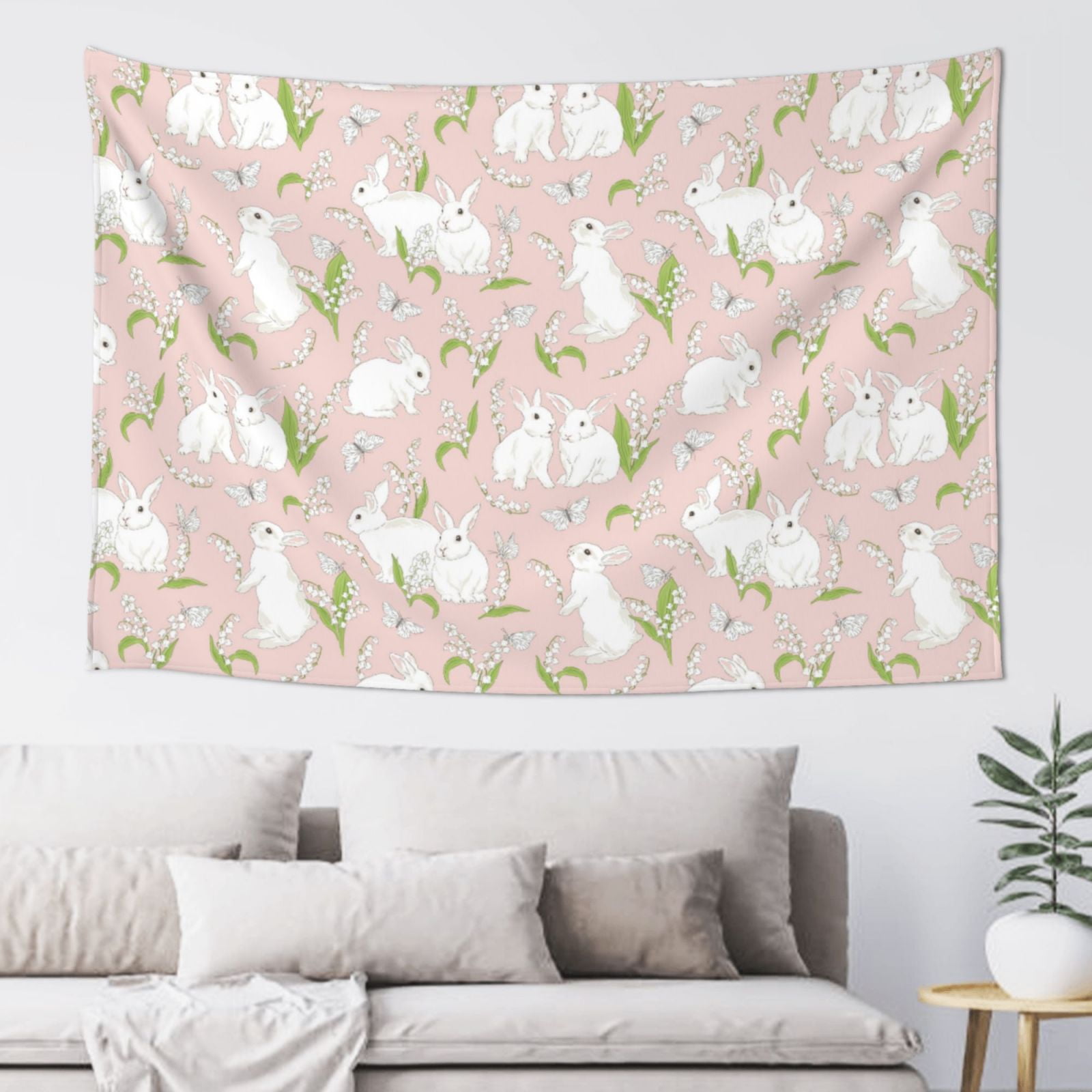Easygdp Rabbit Tapestry Wall Hanging, Wall Tapestries for Bedroom ...