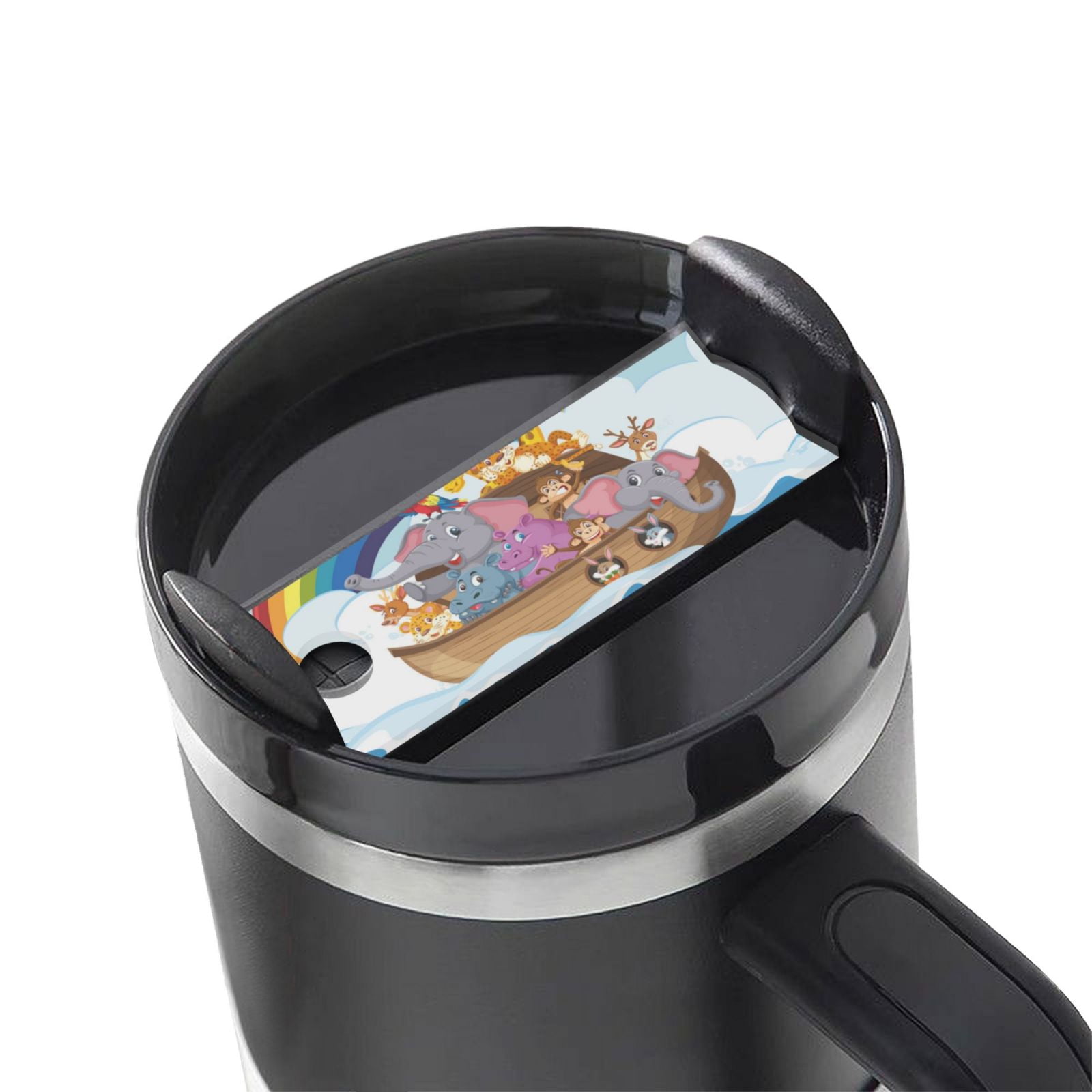 Easygdp Rainbow Animals on Noah's Ark Name Plate Compatible Stanley ...