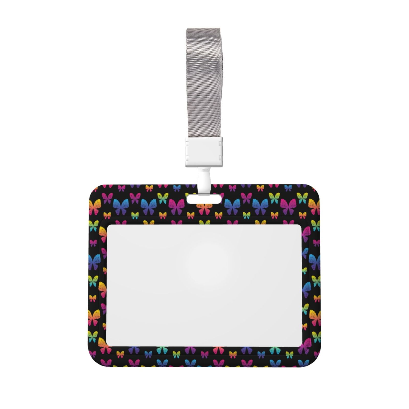 Easygdp Rainbow Butterfly Card Badge Holder Work Badge Sleeve for ...