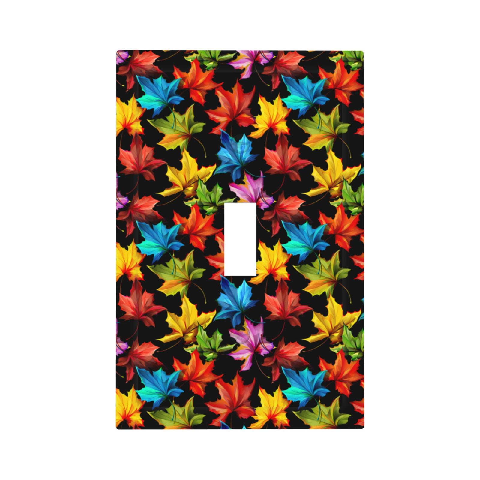 Easygdp Rainbow Colorful Maple Leaves Decorator Light Switch or ...