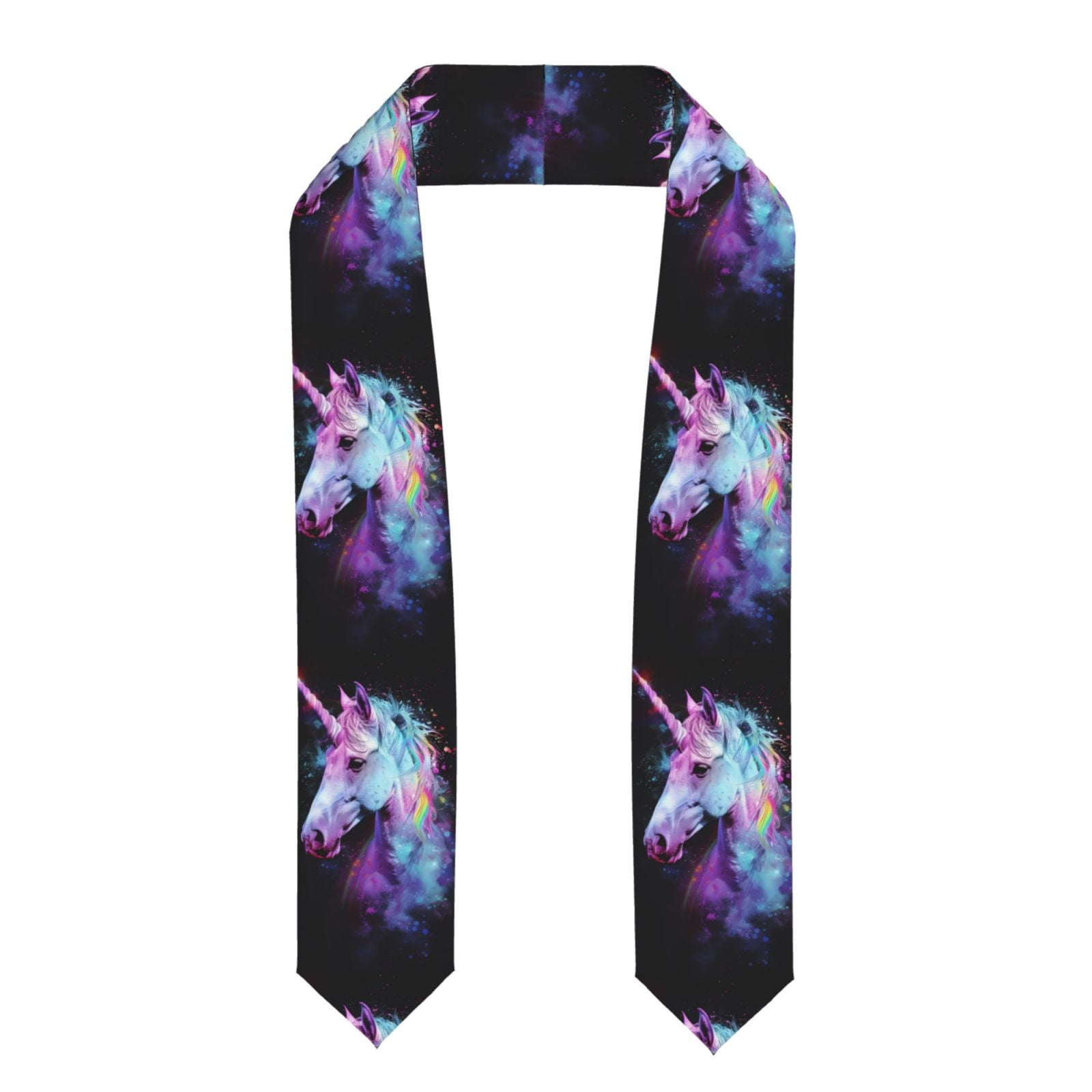 Easygdp Rainbow Spotted White Horse Unisex Adult Graduation Stole Shawl ...