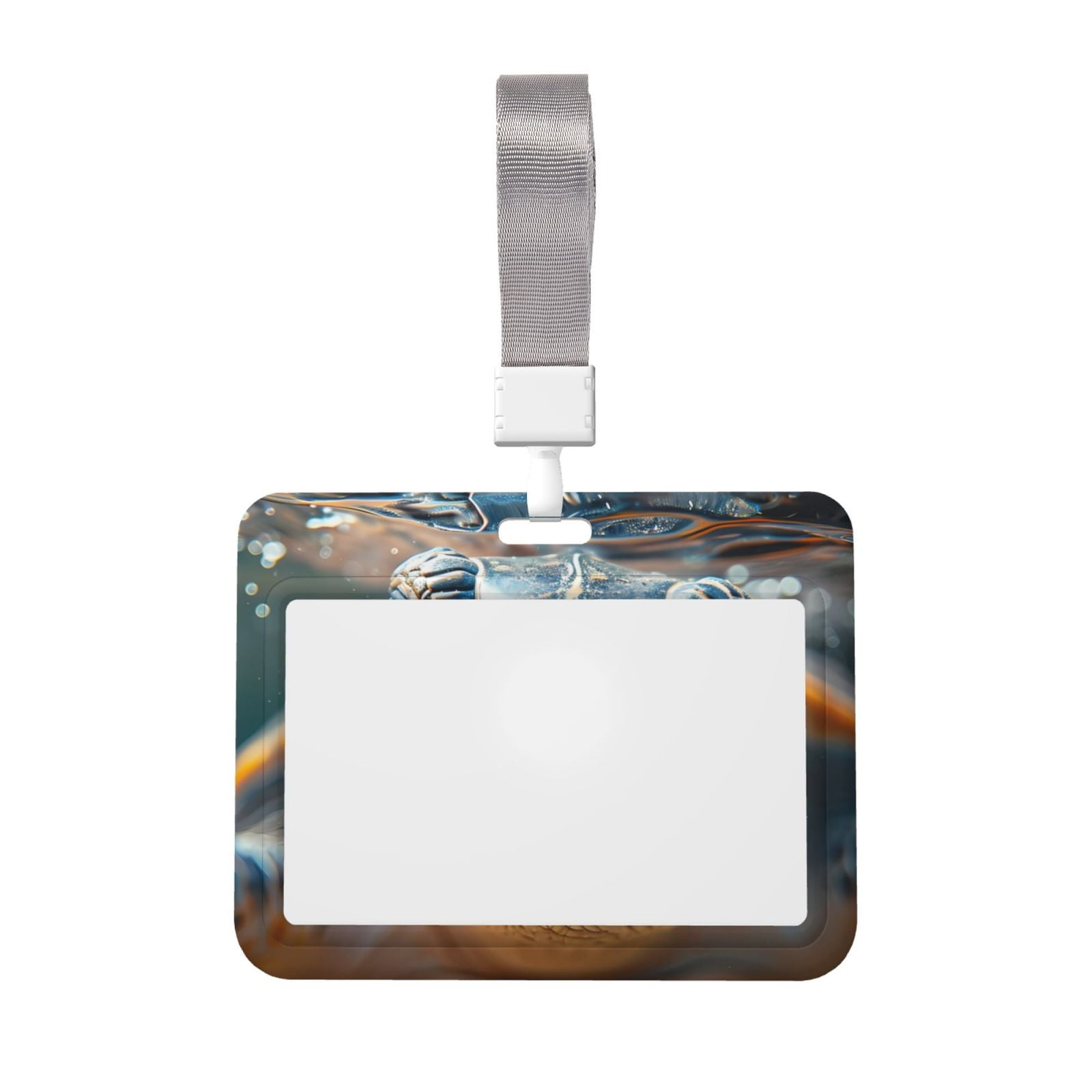 Easygdp Realistic Cute Sea Turtle Card Badge Holder Work Badge Sleeve ...