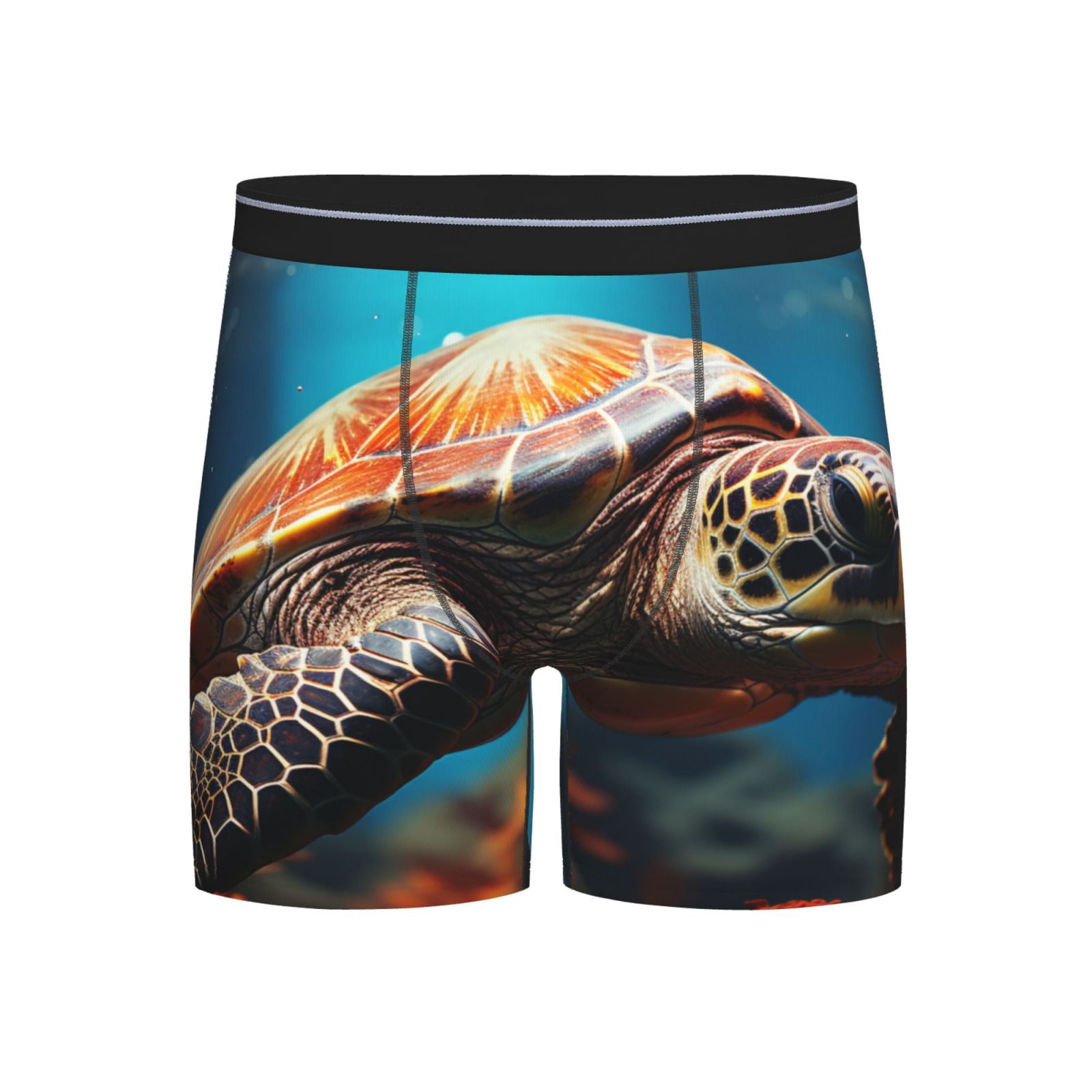 Easygdp Realistic Turtle Men's Boxer Briefs Men’s Underwear Boxer ...