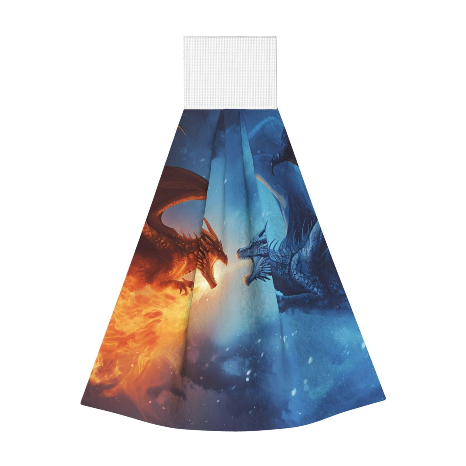 Easygdp Red And Blue Fire Dragon A Kitchen Hand Towels Hanging Tie ...