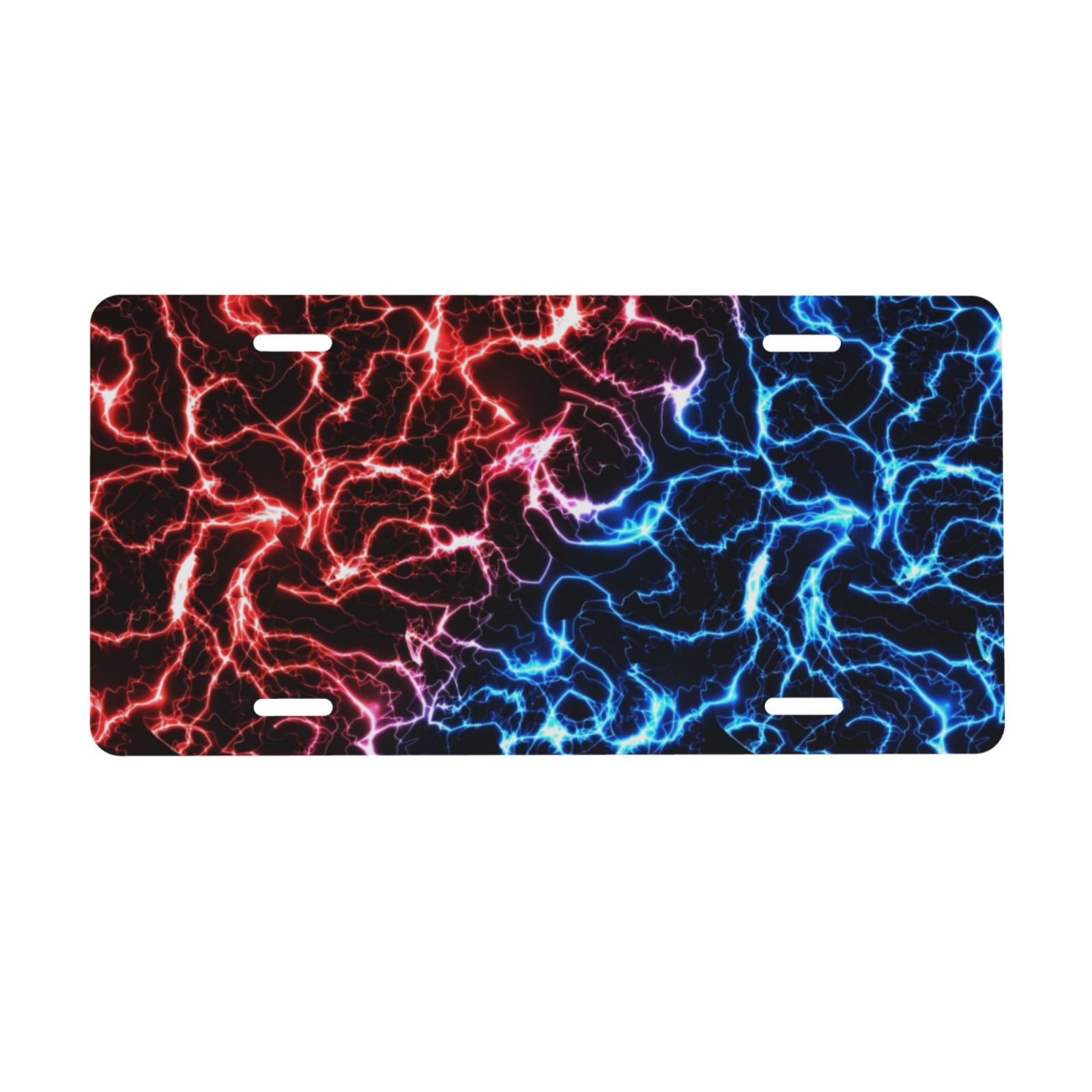 Easygdp Red And Blue Lightning License Plate Car Front License Plate ...