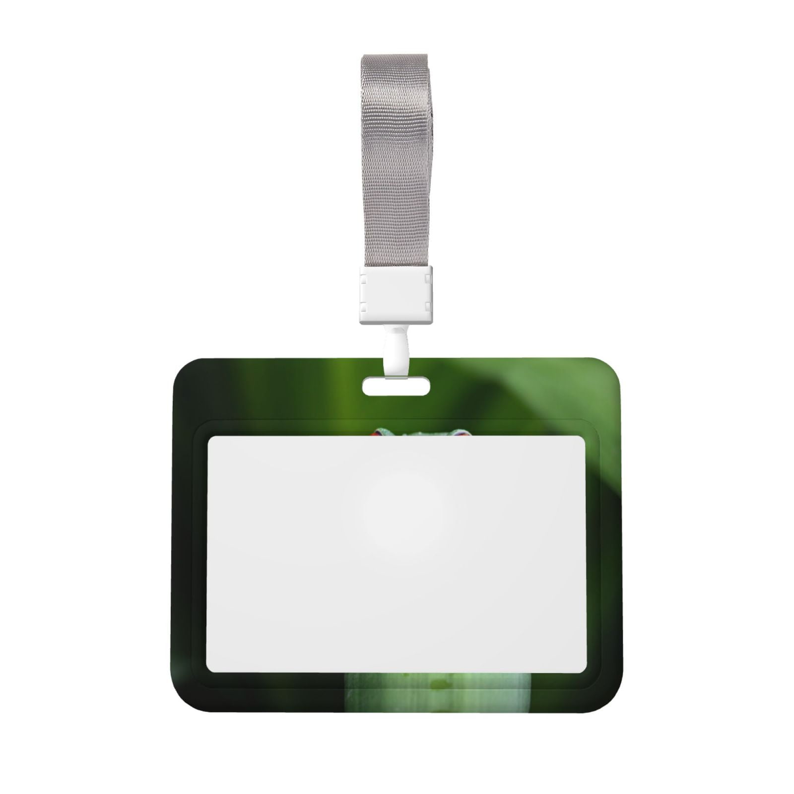 Easygdp Red-Eyed Tree Frog Card Badge Holder Work Badge Sleeve for ...