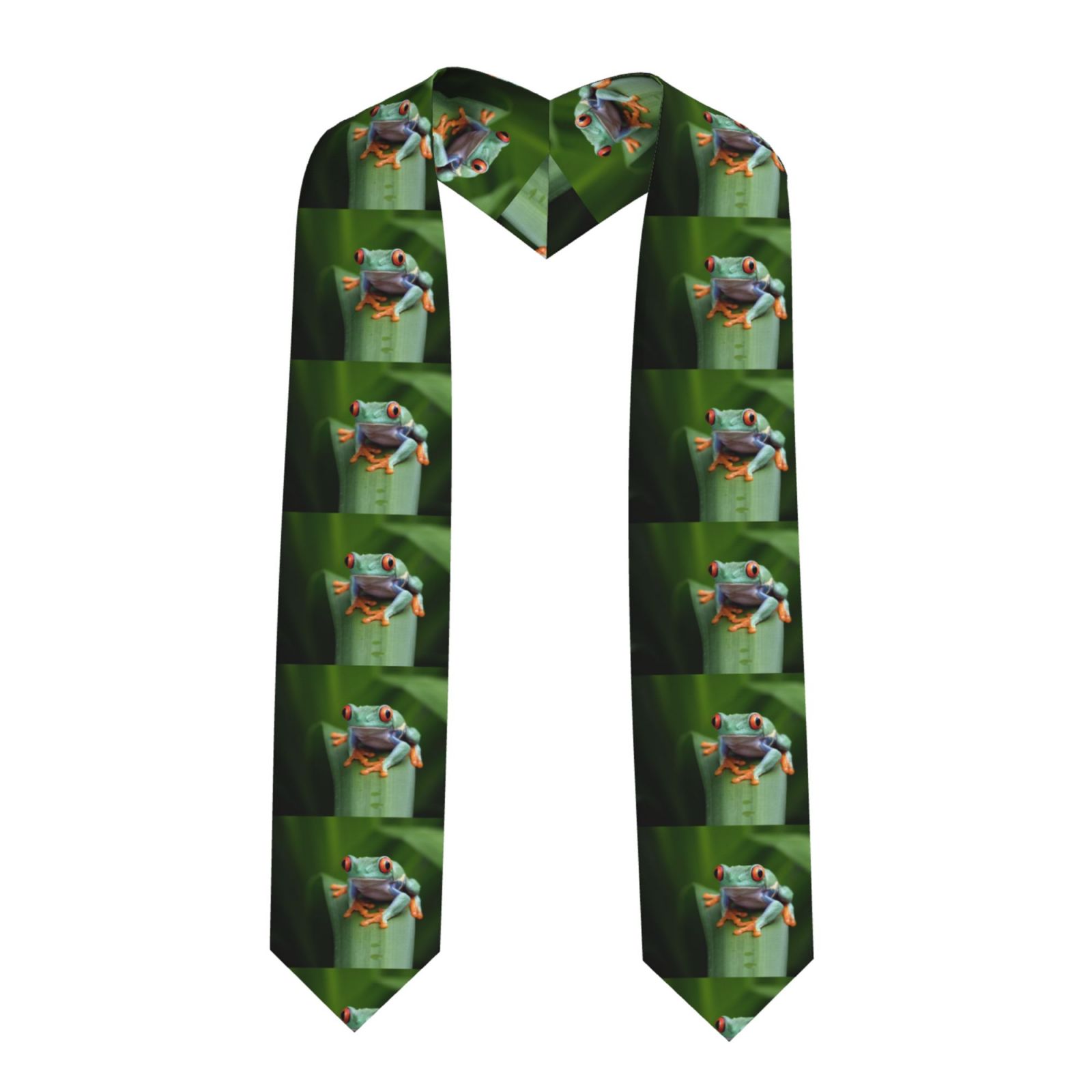 Easygdp Red-Eyed Tree Frog Unisex Adult Graduation Stole Shawl 36" Long ...