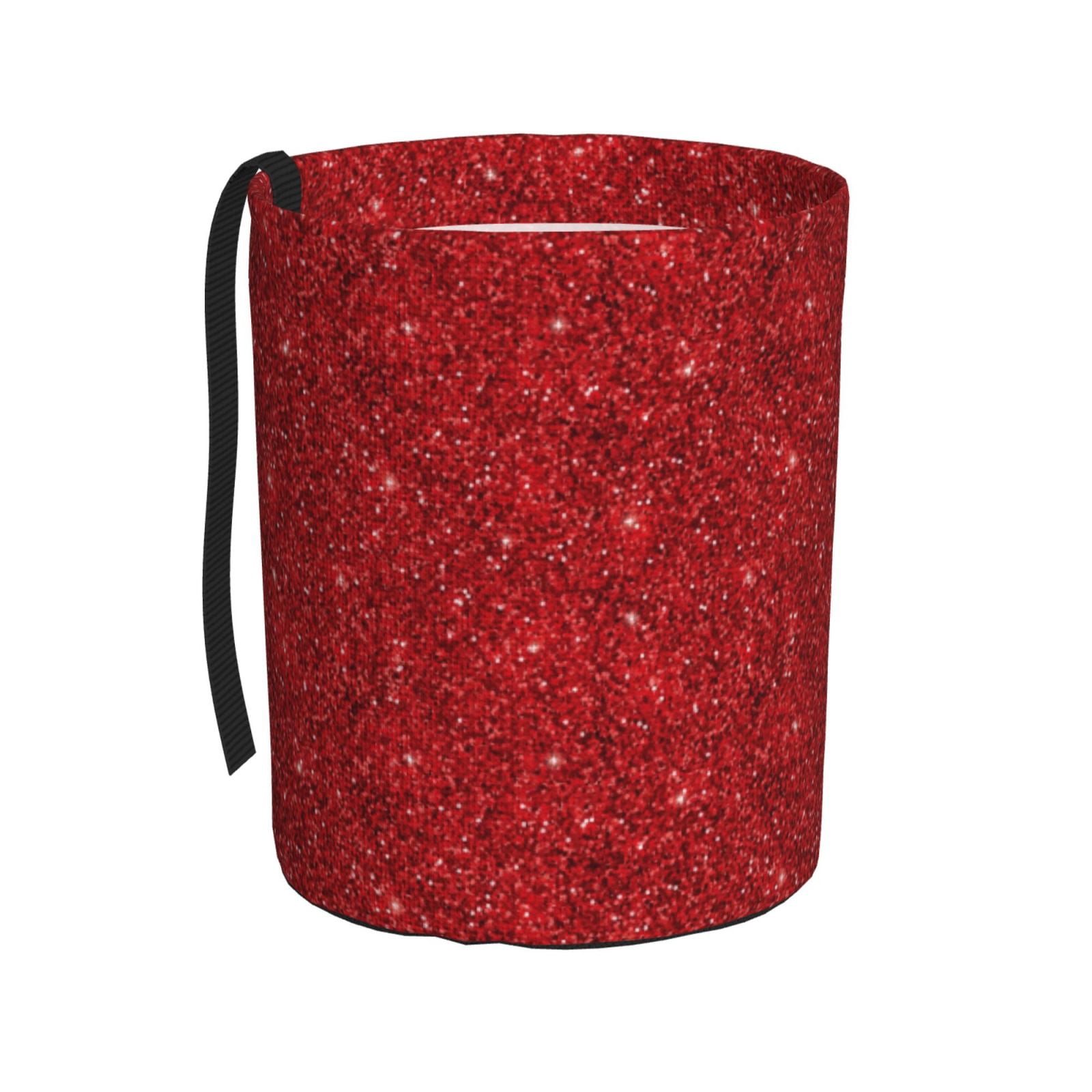 Easygdp Red Glitter Car Trash Can Garbage Car Accessories Trash Can Car ...