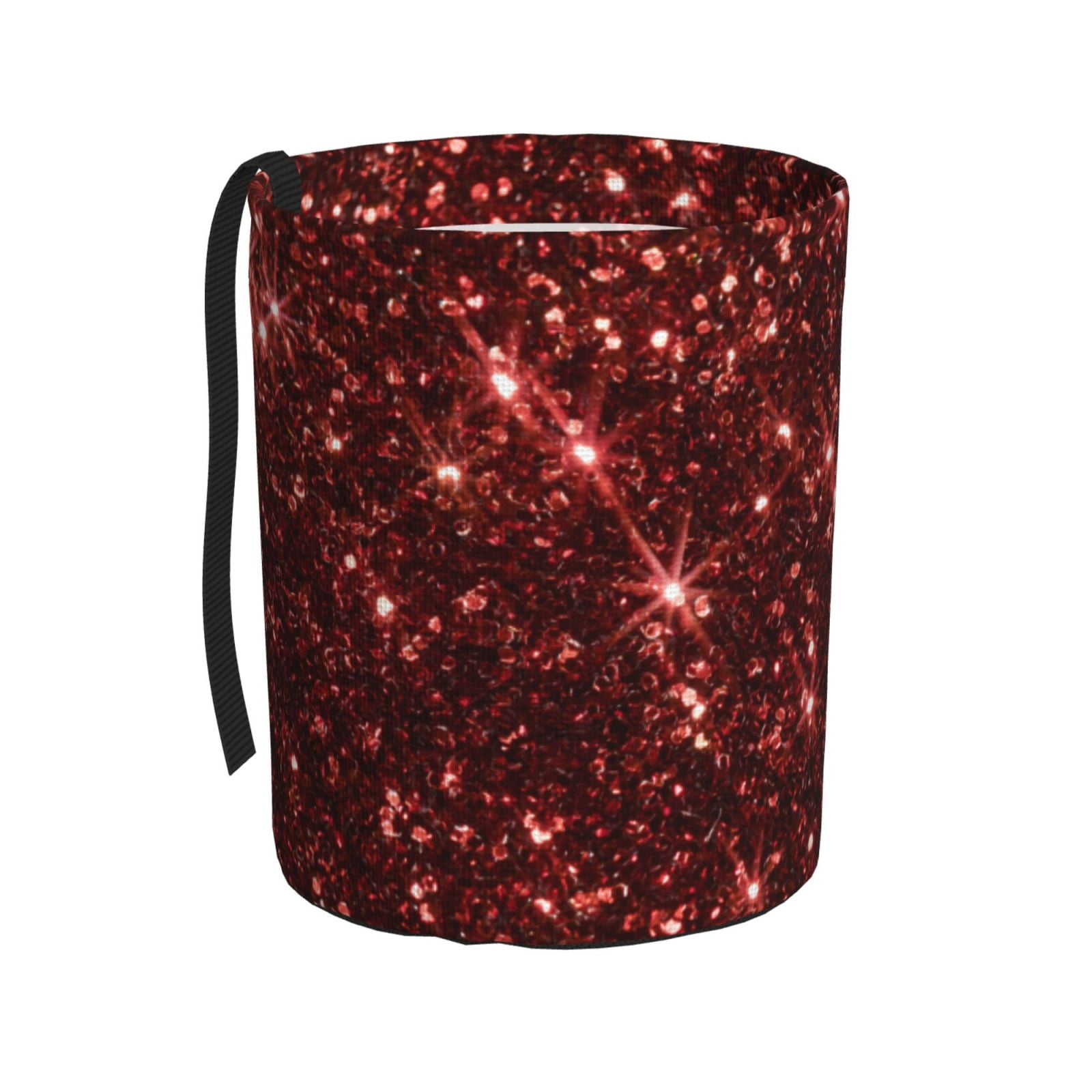 Easygdp Red Glitter Texture Car Trash Can Garbage Car Accessories Trash ...