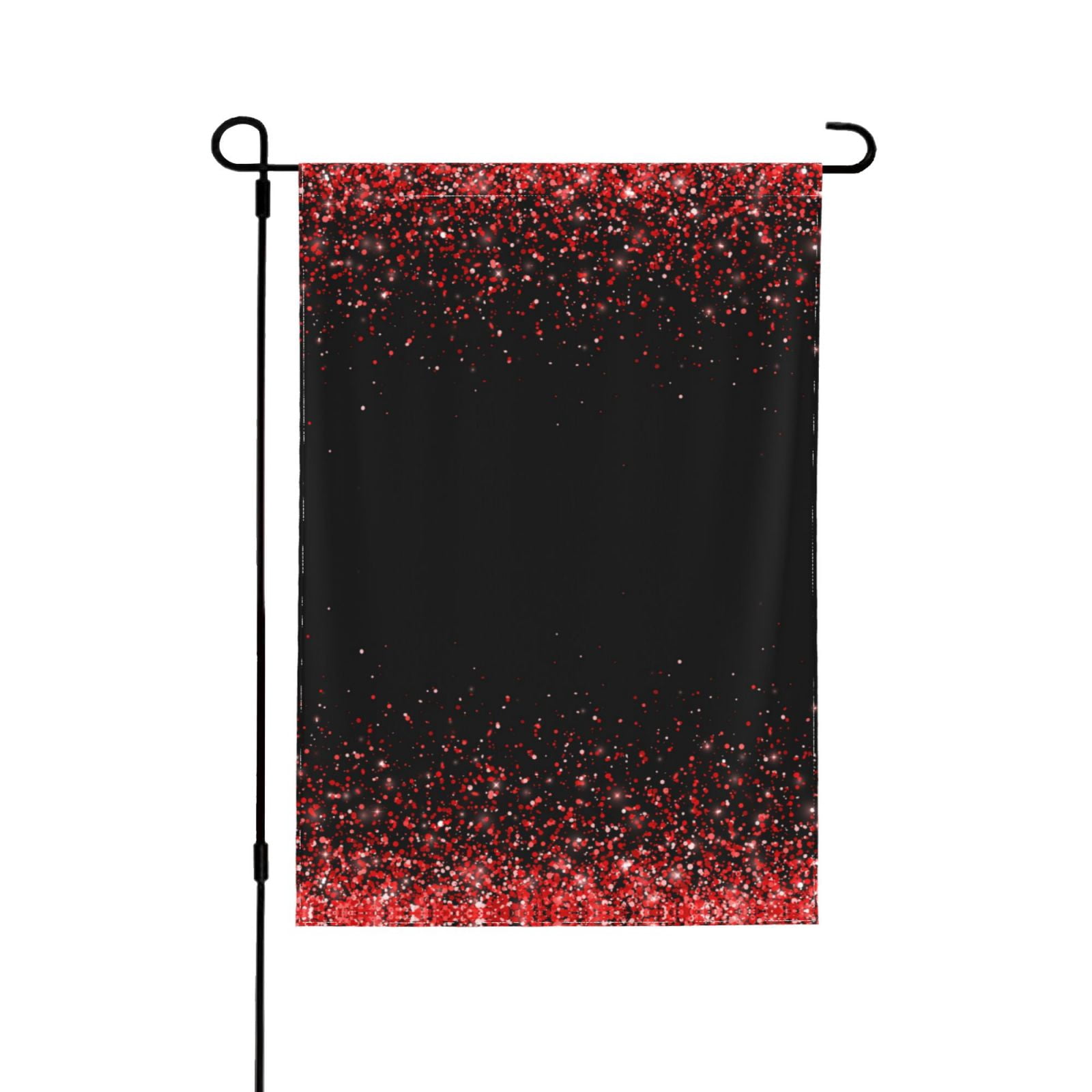 Easygdp Red Glitter1 Garden Flag Yard Flag Welcome Flag, Double-Sided ...
