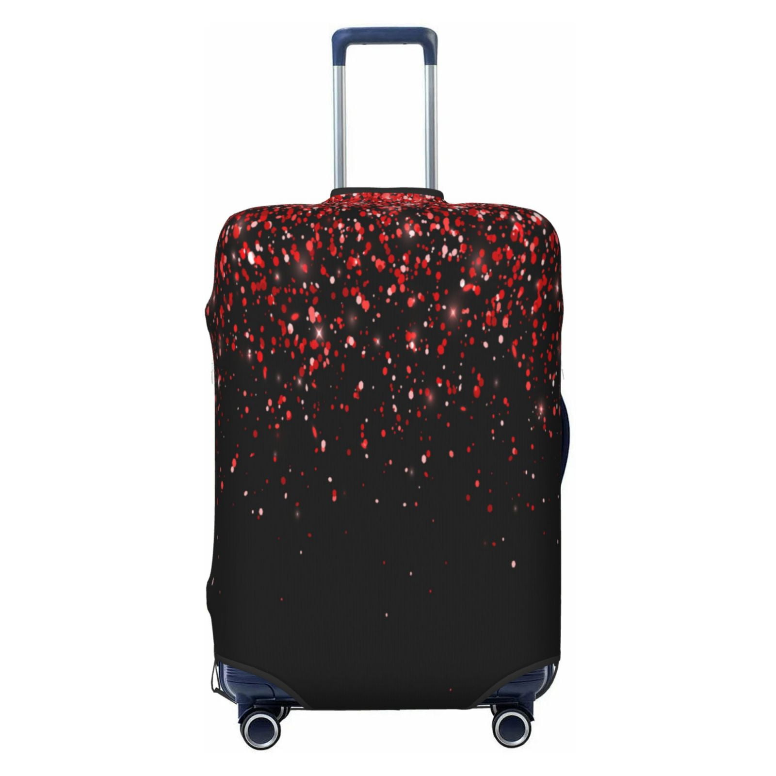 Easygdp Red Glitter1 Print Elastic and Washable Suitcase Protective ...