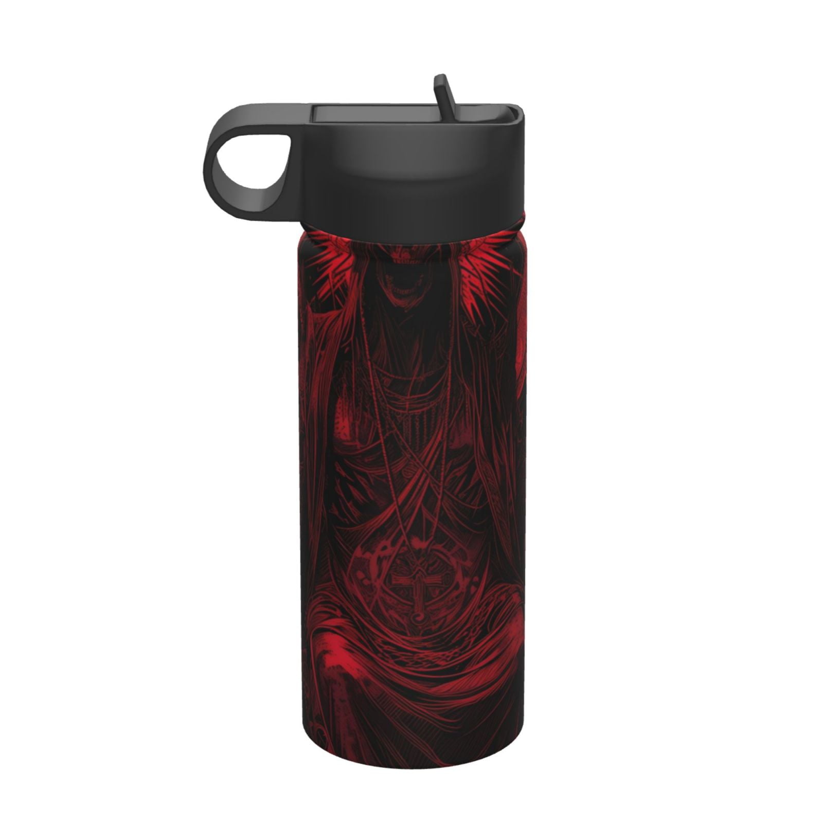 Easygdp Red Gothic Skeleton Throne 18oz Sports Insulated Kettle With ...