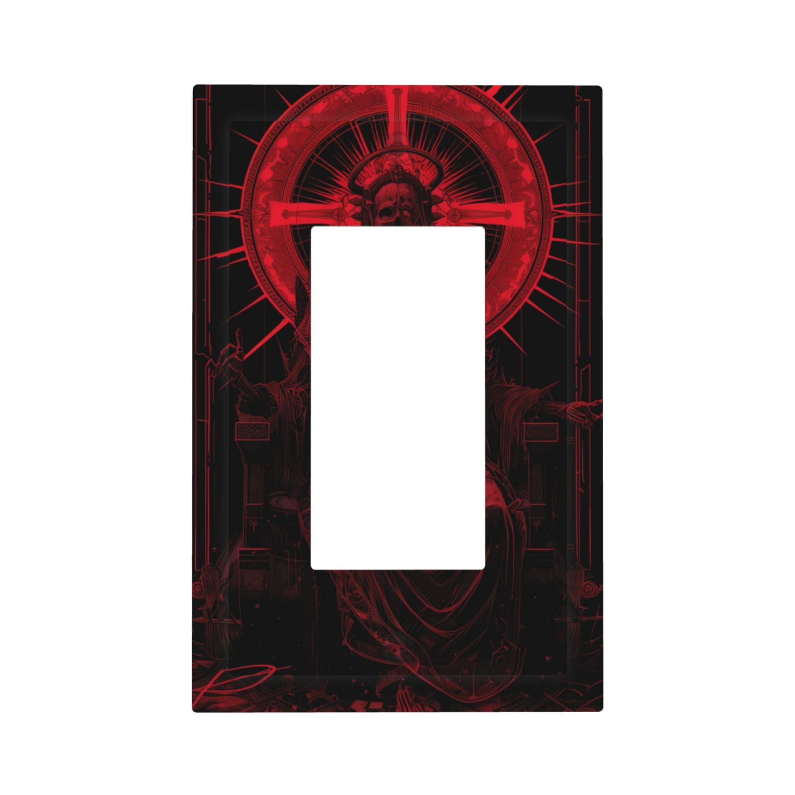 Easygdp Red Gothic Skeleton Throne Decorator Light Switch or Receptacle ...