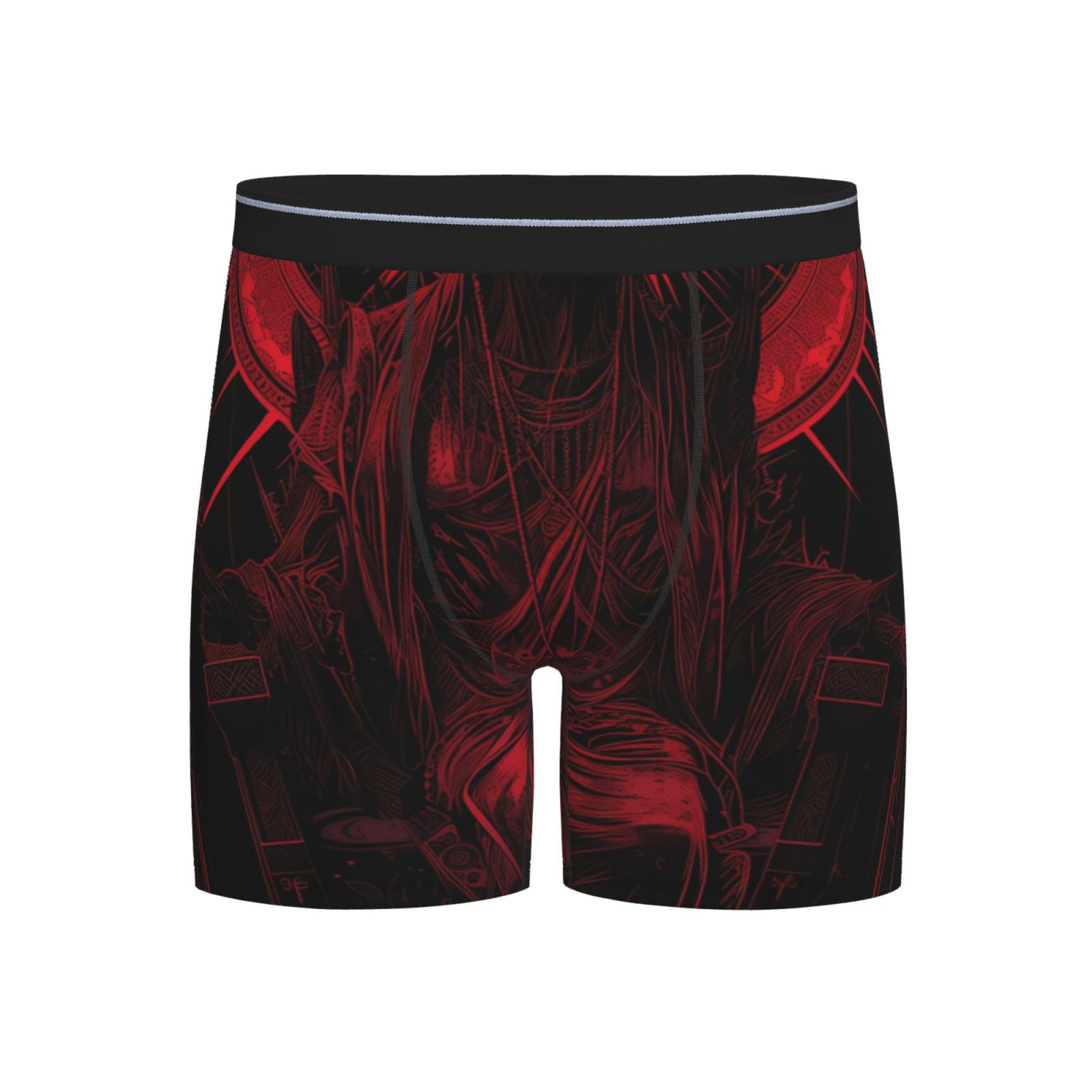 Easygdp Red Gothic Skeleton Throne Men's Boxer Briefs Men’s Underwear ...