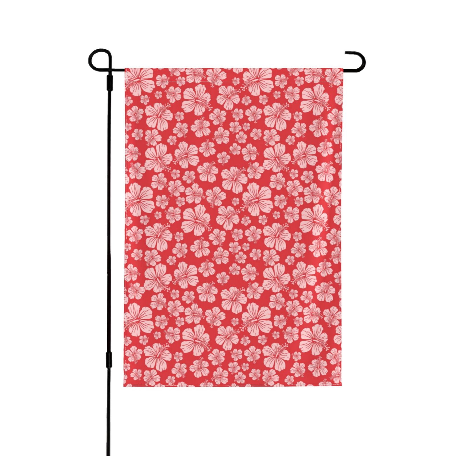 Easygdp Red Hibiscus Flower Garden Flag Yard Flag Welcome Flag, Double ...