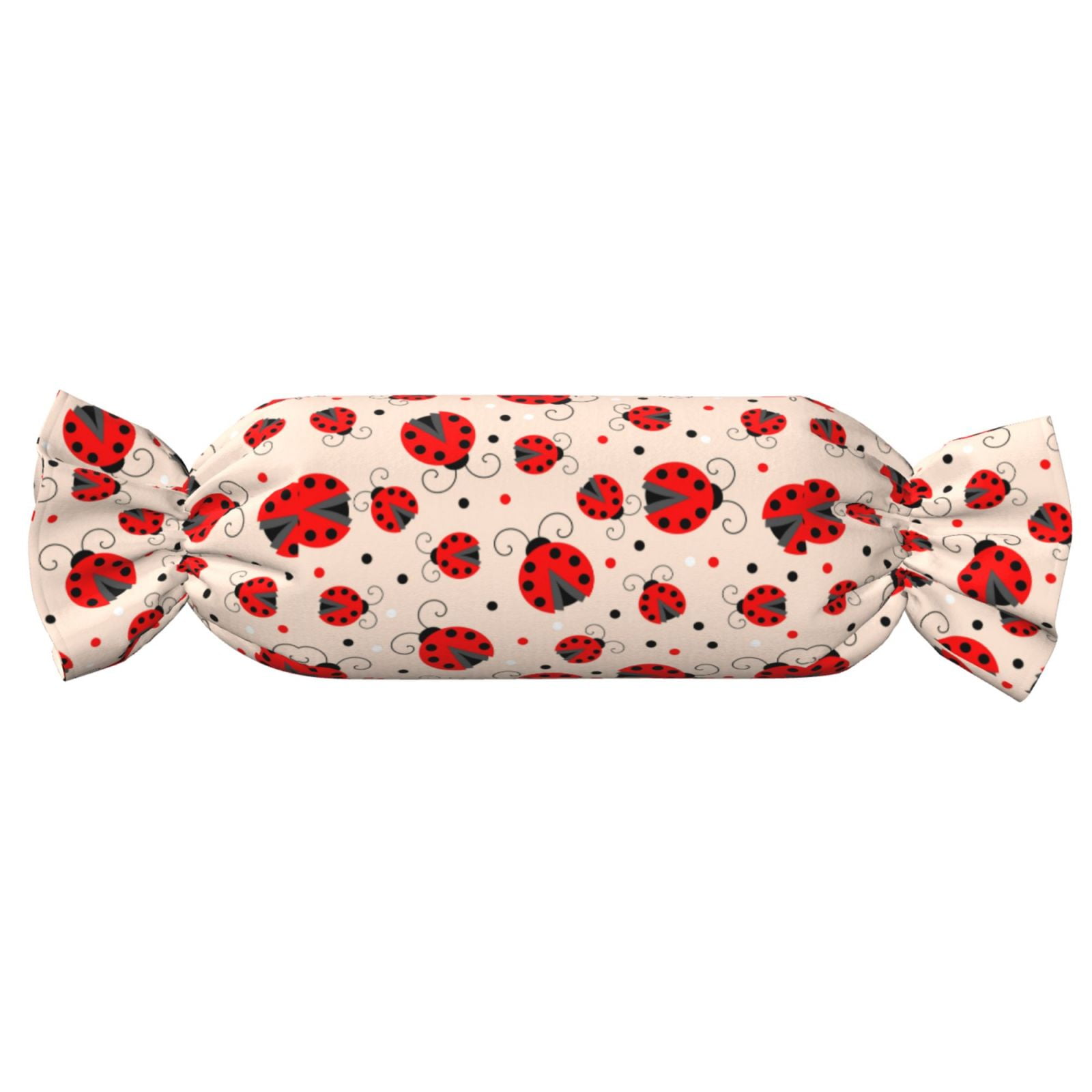 Easygdp Red Ladybug Candy Pillow Cylindrical Pillows Sofa Pillow Neck ...